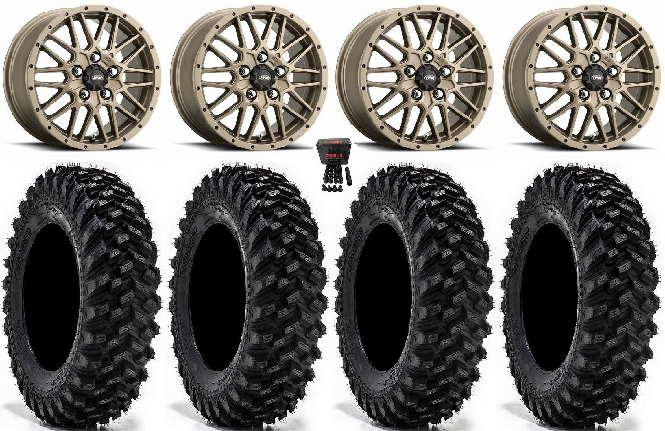 ITP Hurricane 15" Wheels Bronze 32" Warrior XT Tires Polaris RZR Turbo ...