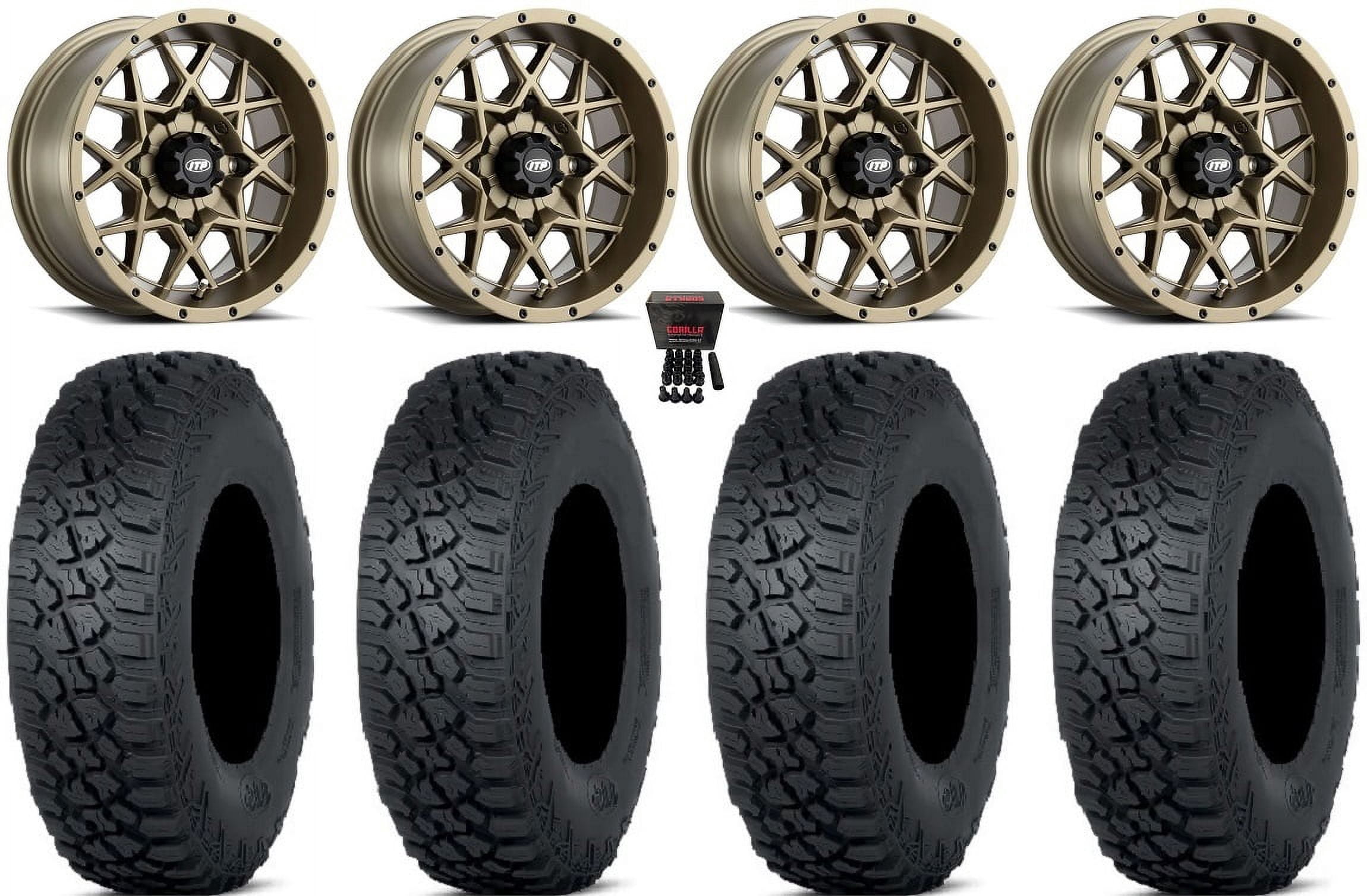 ITP Hurricane 15" Wheels Bronze 33" Tenacity XNR Tires Can-Am Maverick ...