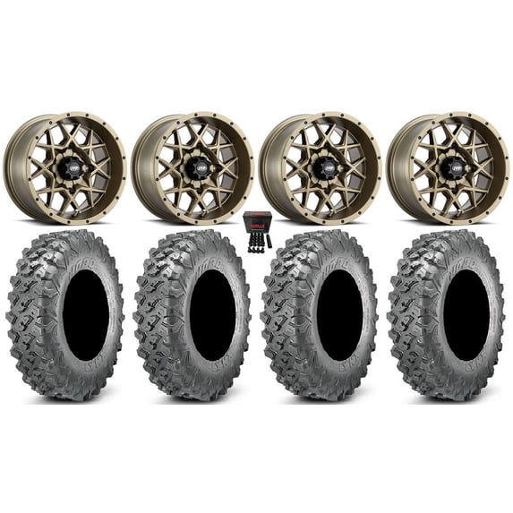 ITP Hurricane 15" Wheels Bronze 35" Lynx SXS Tires Polaris RZR XP 1000 ...