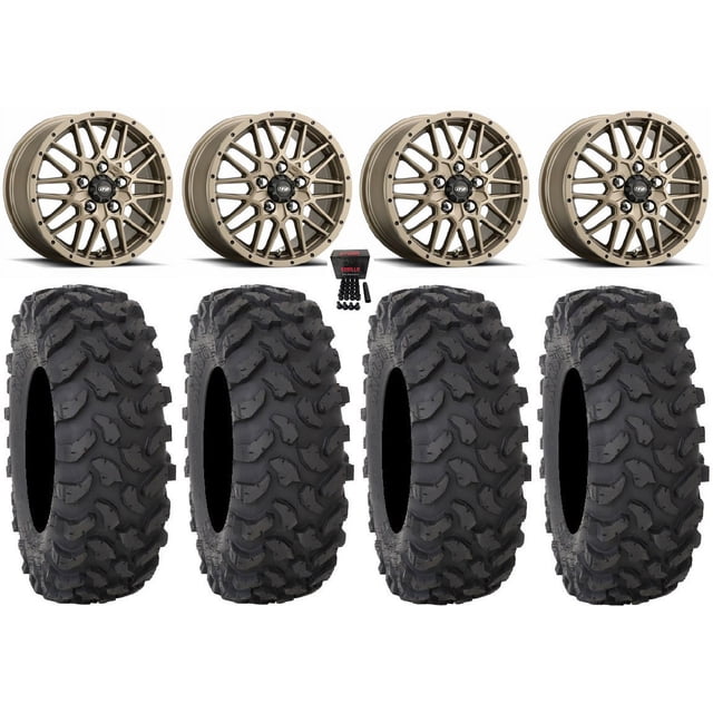 ITP Hurricane 15" Wheels Bronze 35" XTR370 Tires Polaris RZR Turbo R ...
