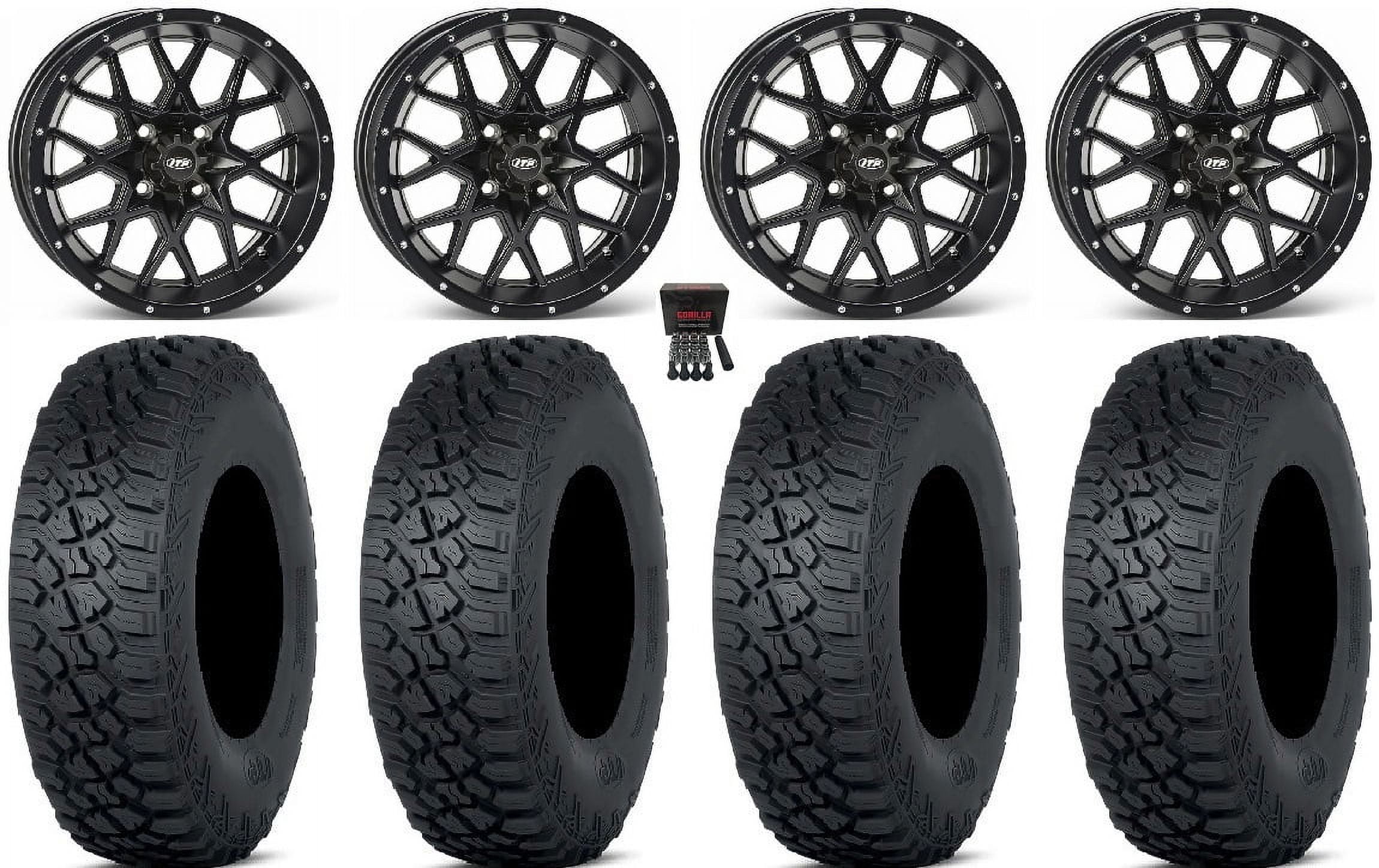 ITP Hurricane 16" Wheels Black 32' Tenacity XNR 8ply Tires Can-Am ...