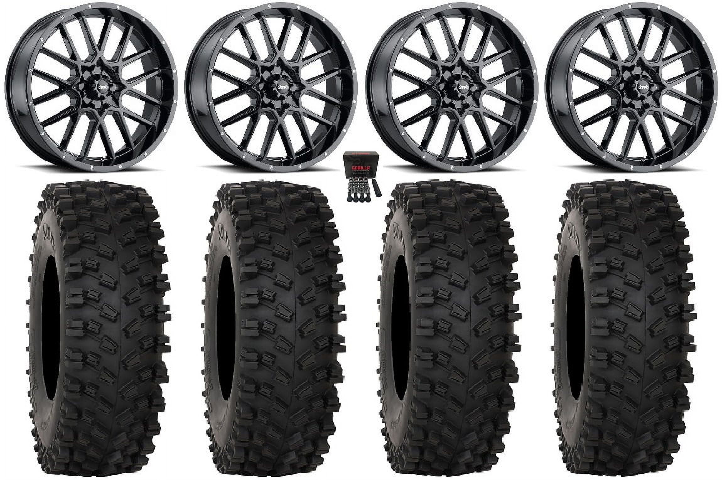ITP Hurricane 18" Wheels Black 35" ATX470 Tires Can-Am Maverick X3 ...