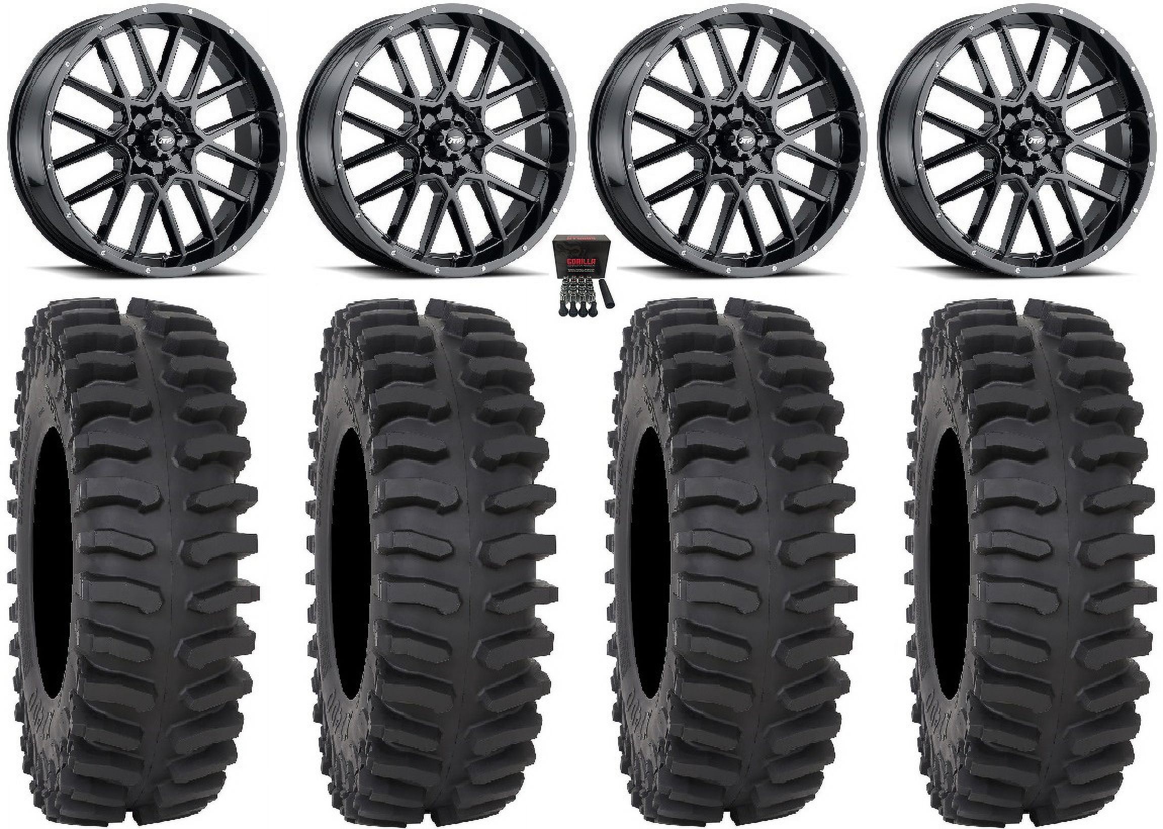ITP Hurricane 18" Wheels Black 35" XT400 Tires Can-Am Commander ...