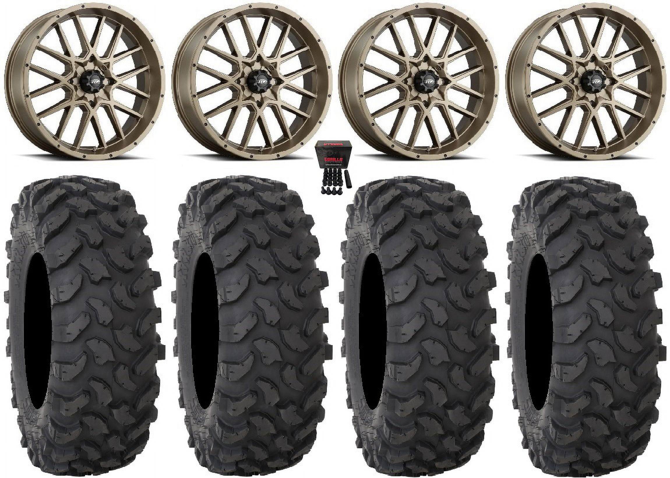 ITP Hurricane 18" Wheels Bronze 35" XTR370 Tires Can-Am Maverick X3 ...