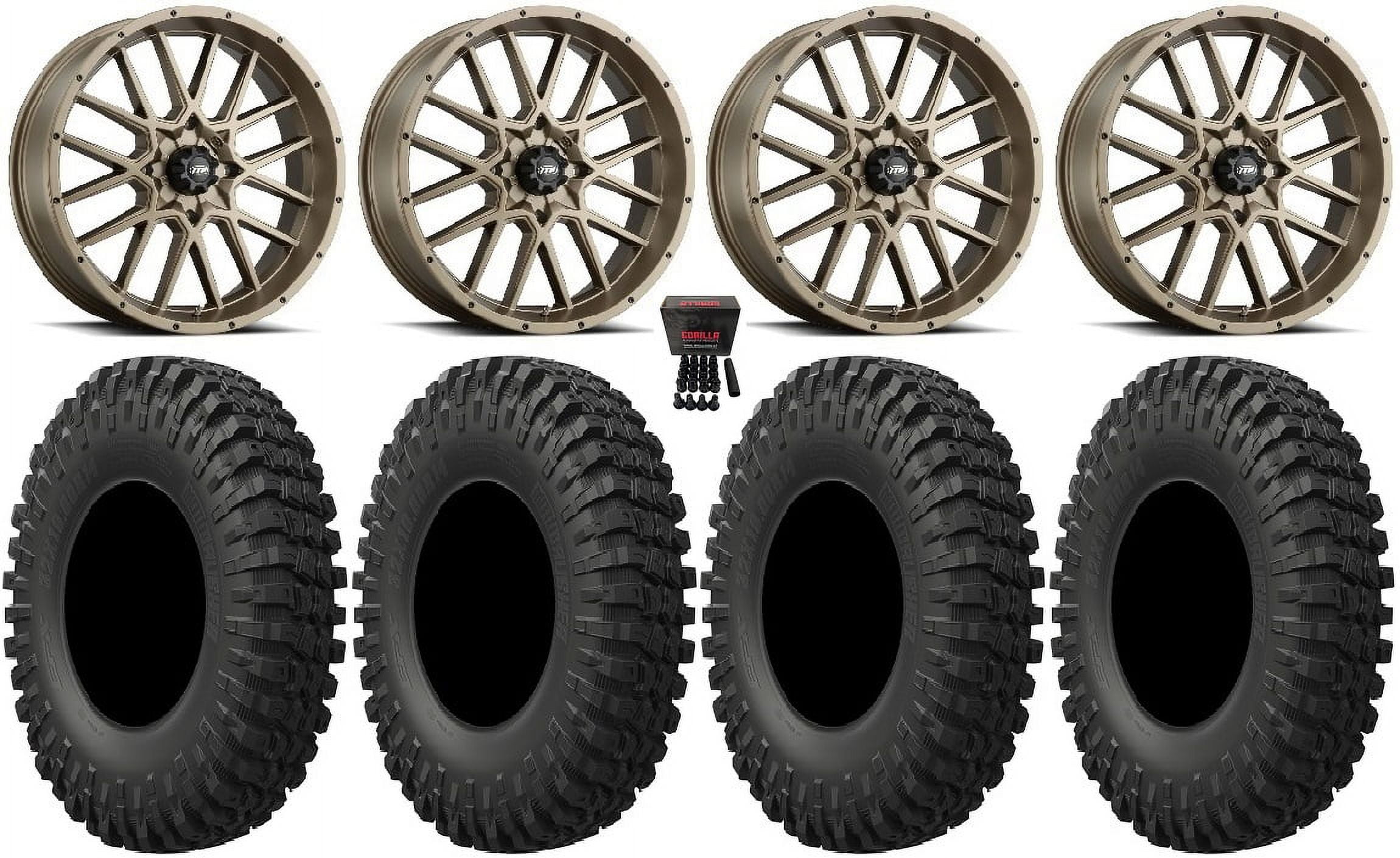 ITP Hurricane 18" Wheels Bronze 40" MotoCrusher Tires Polaris RZR XP ...