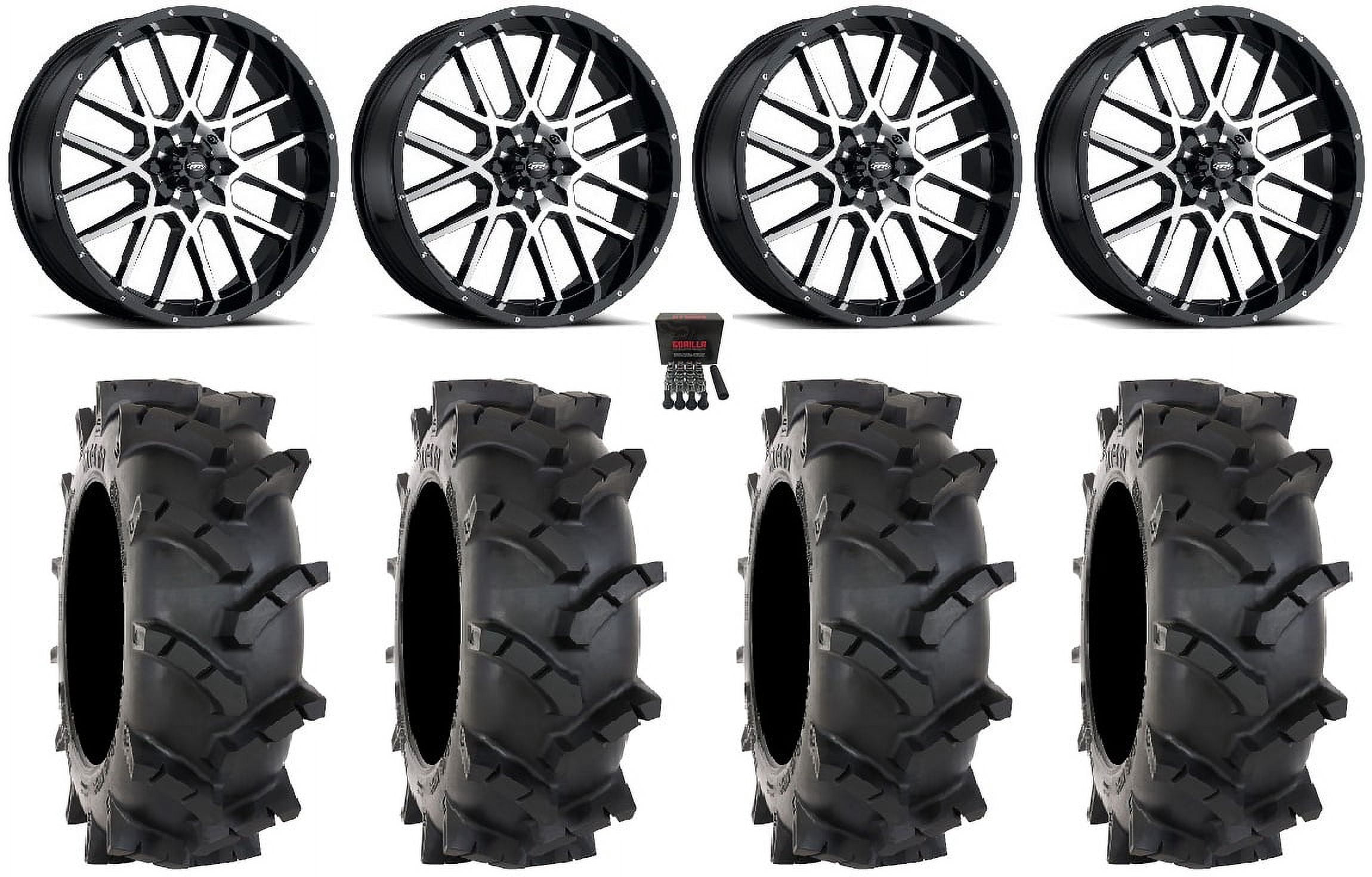 ITP Hurricane 18" Wheels Machined 33" MT410 Tires Can-Am Maverick X3 ...