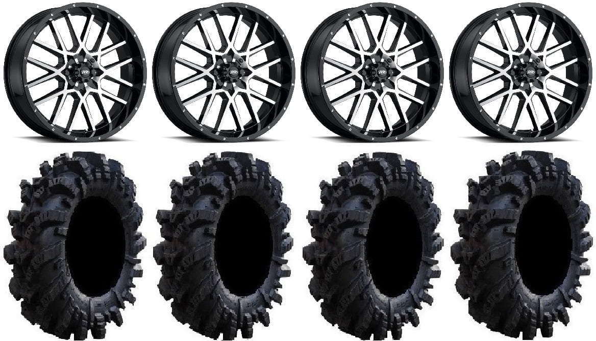 ITP Hurricane 18" Wheels Machined 36" Intimidator Tires Sportsman RZR ...