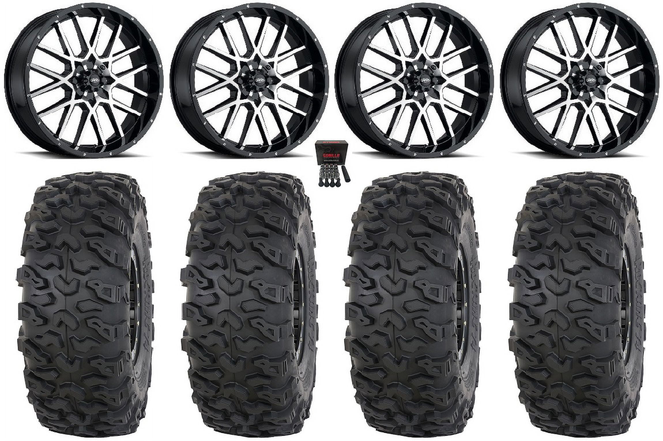 ITP Hurricane 18" Wheels Machined 37" Roctane T4 Tires Can-Am Commander ...