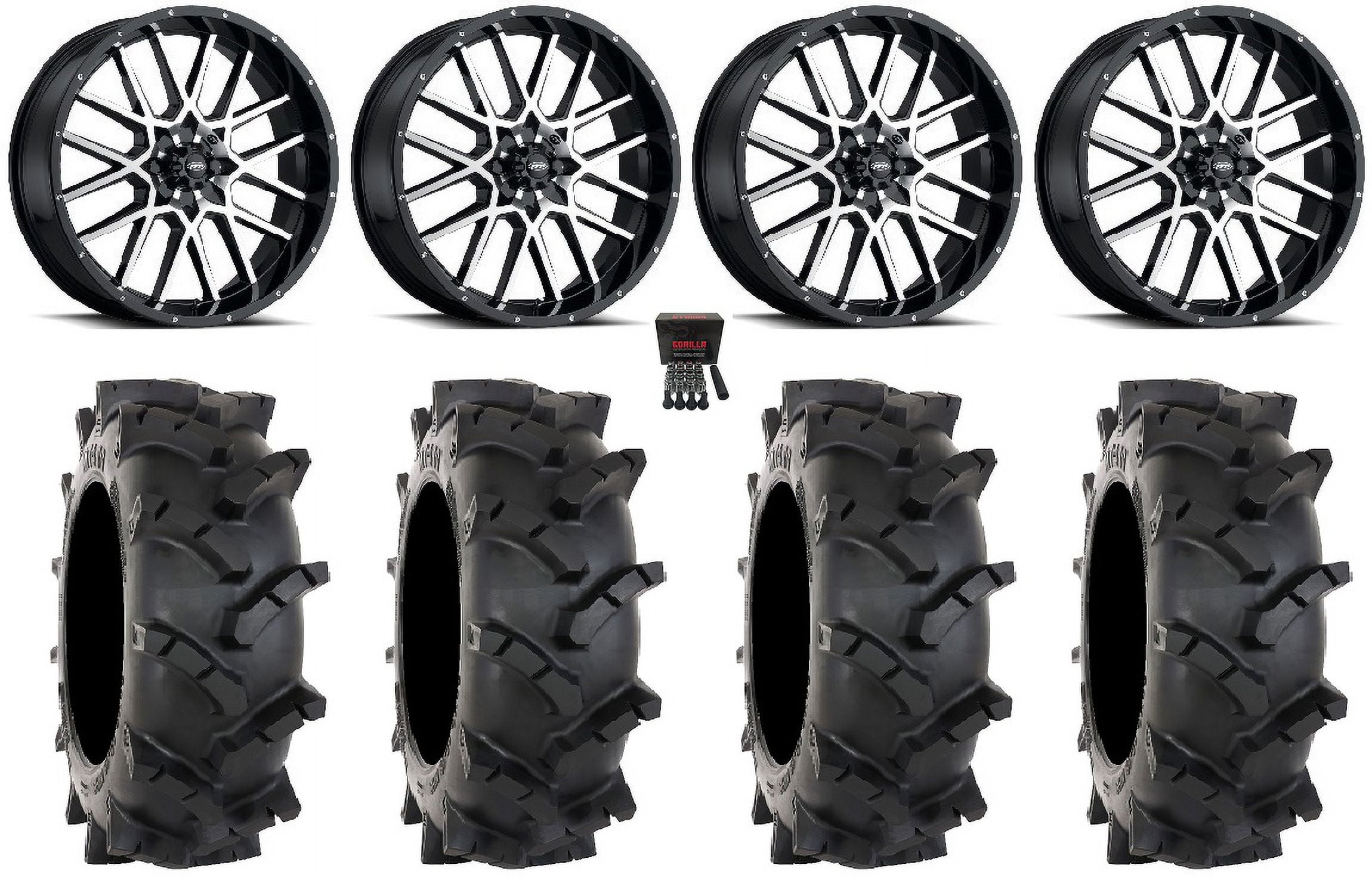 ITP Hurricane 20" Wheels Machined 35" MT410 Tires Can-Am Maverick X3 ...