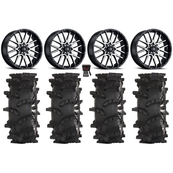 ITP Hurricane 20" Wheels Machined 35" Outlaw Max Tires Can-Am Commander ...