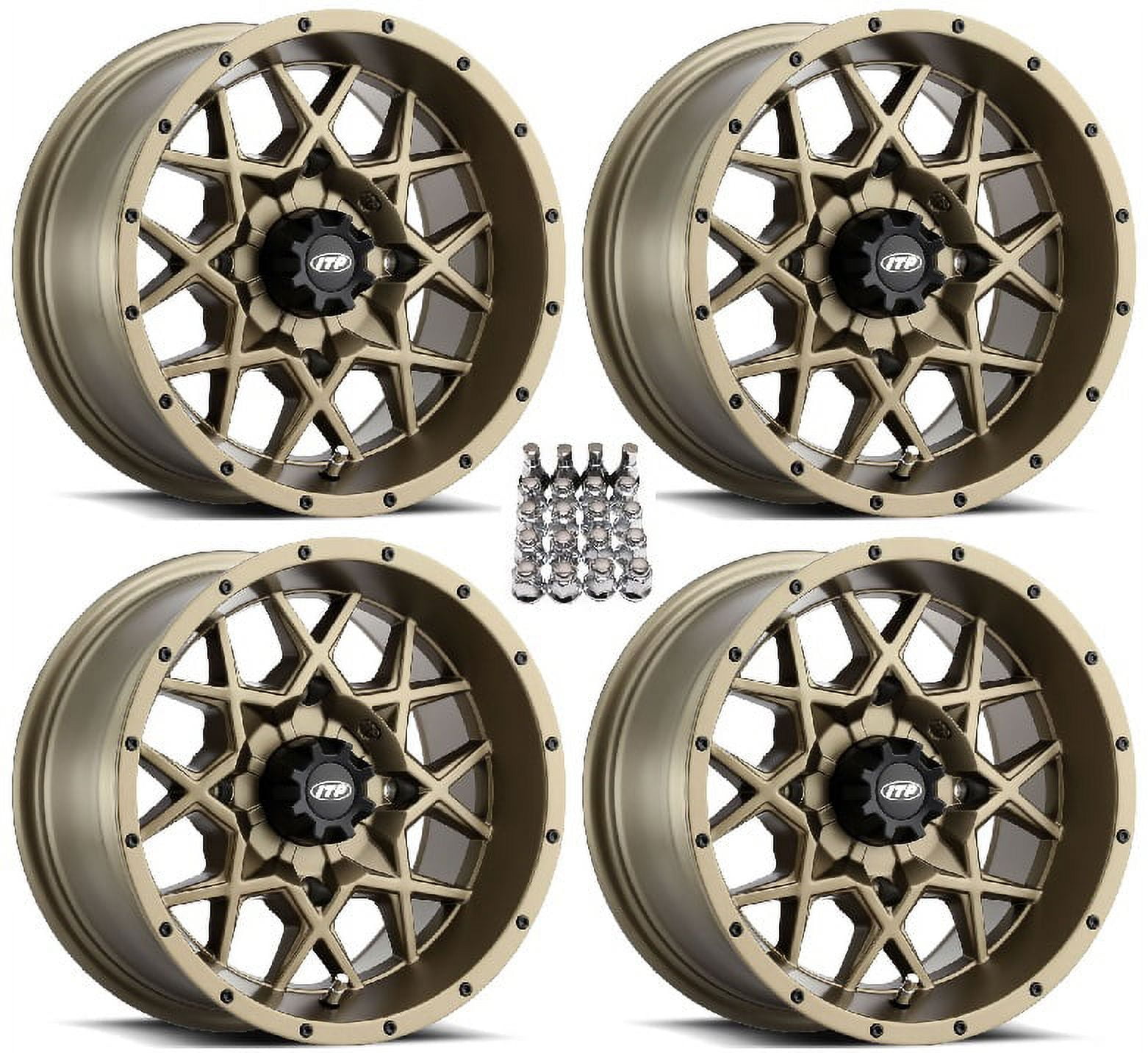 ITP Hurricane ATV Wheels/Rims Bronze 14" Honda Rincon Yamaha Rhino ...