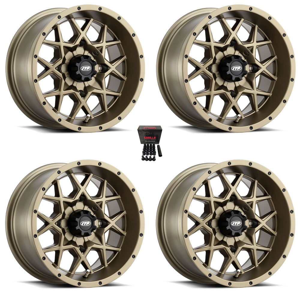 ITP Hurricane ATV Wheels/Rims Bronze 15" Sportsman RZR Ranger - Walmart.com