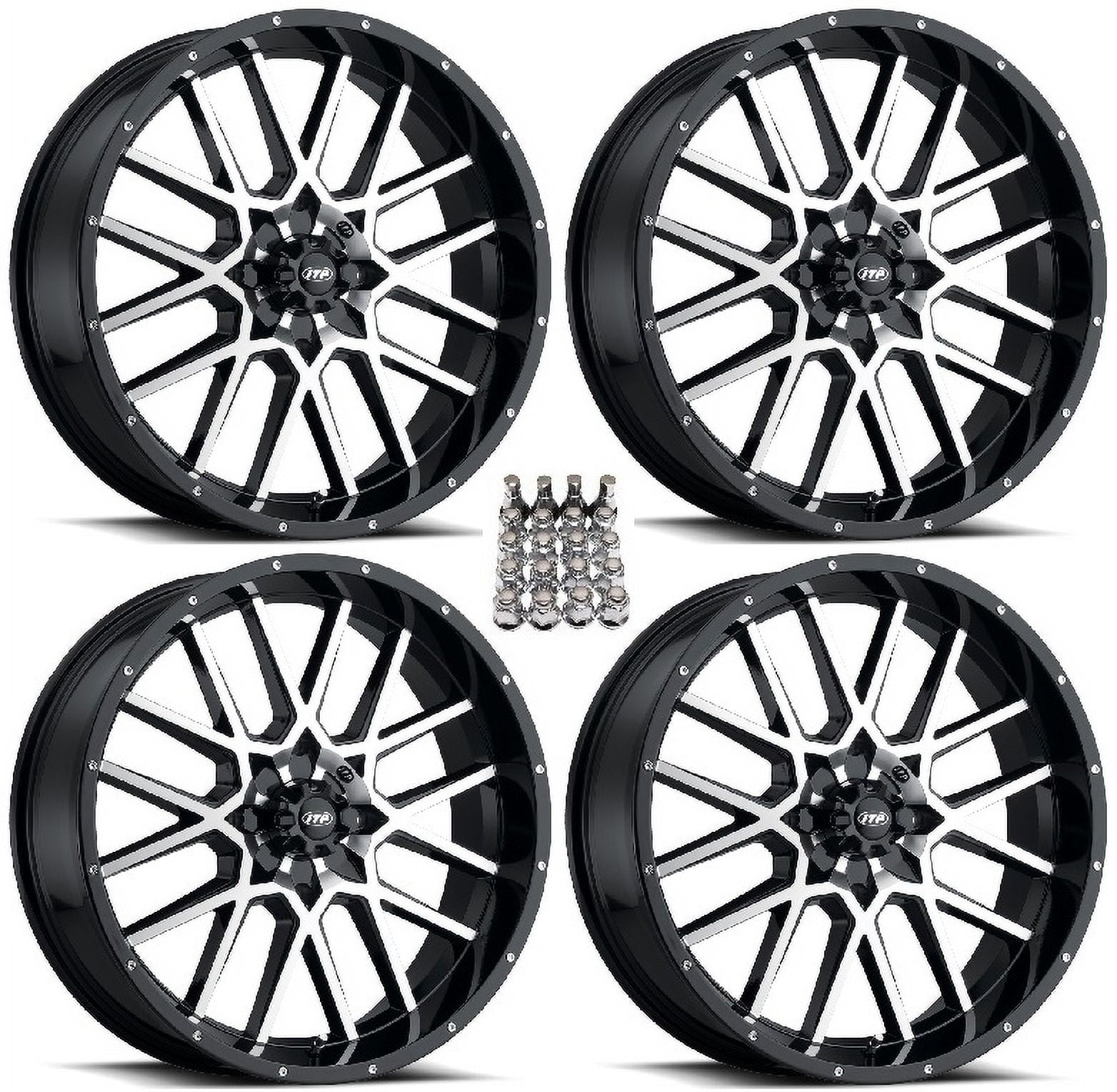 ITP Hurricane ATV Wheels/Rims Machined 18" Sportsman RZR Ranger ...