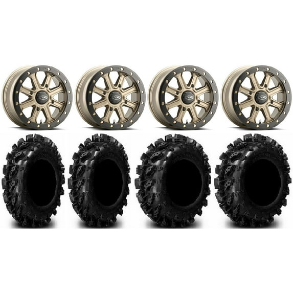 ITP Inertia Bdlk 14" Wheels Br +40mm 29.5" Swamp Lite Tires Sportsman ...