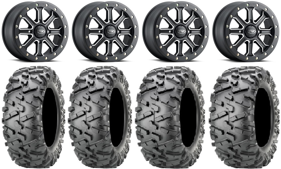 ITP Inertia Beadlock 14" Wheels Black +40mm 27" BigHorn 2.0 Tires Can ...