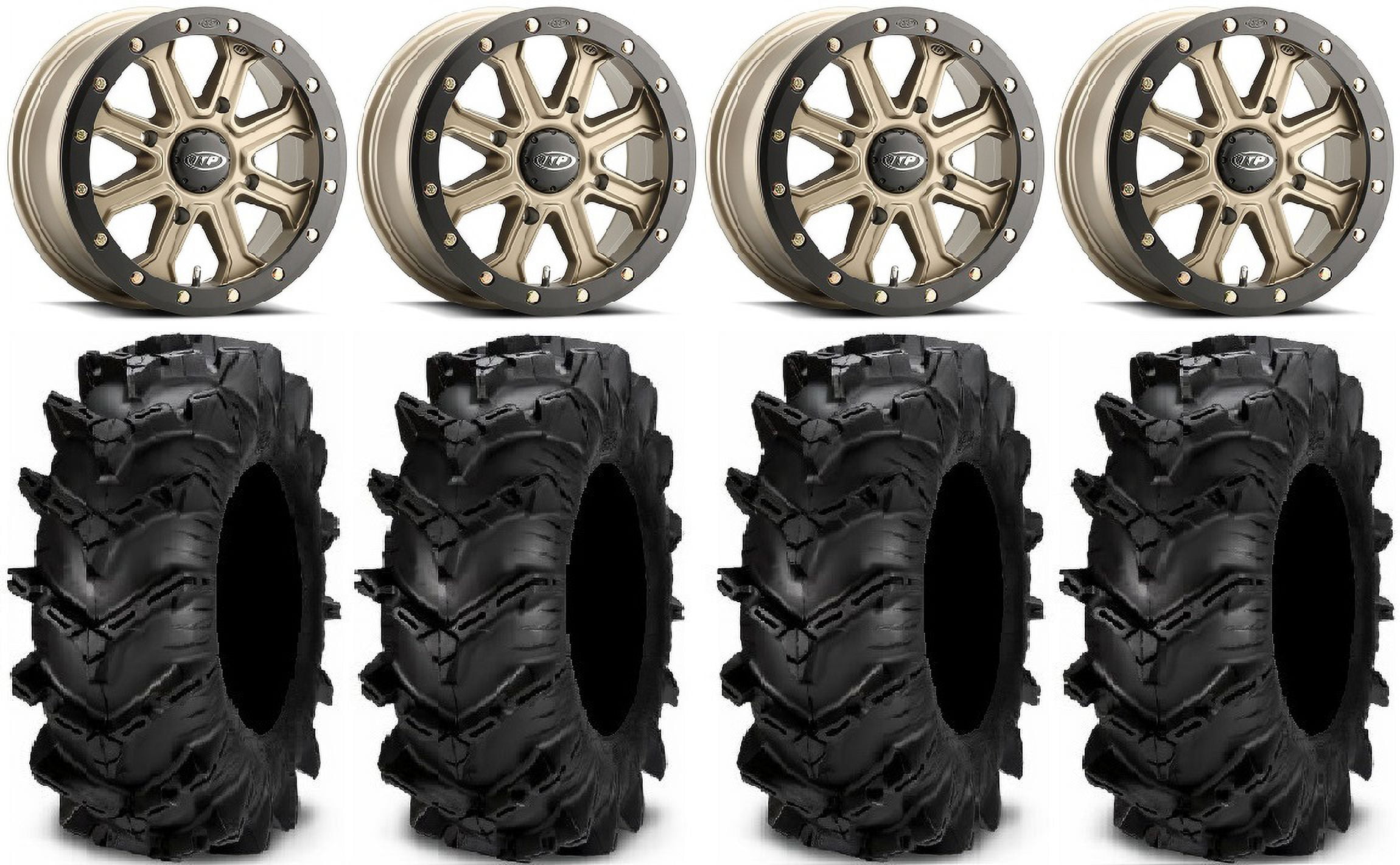 ITP Inertia Beadlock 14" Wheels Br +40mm 28" Cryptid Tires Sportsman ...