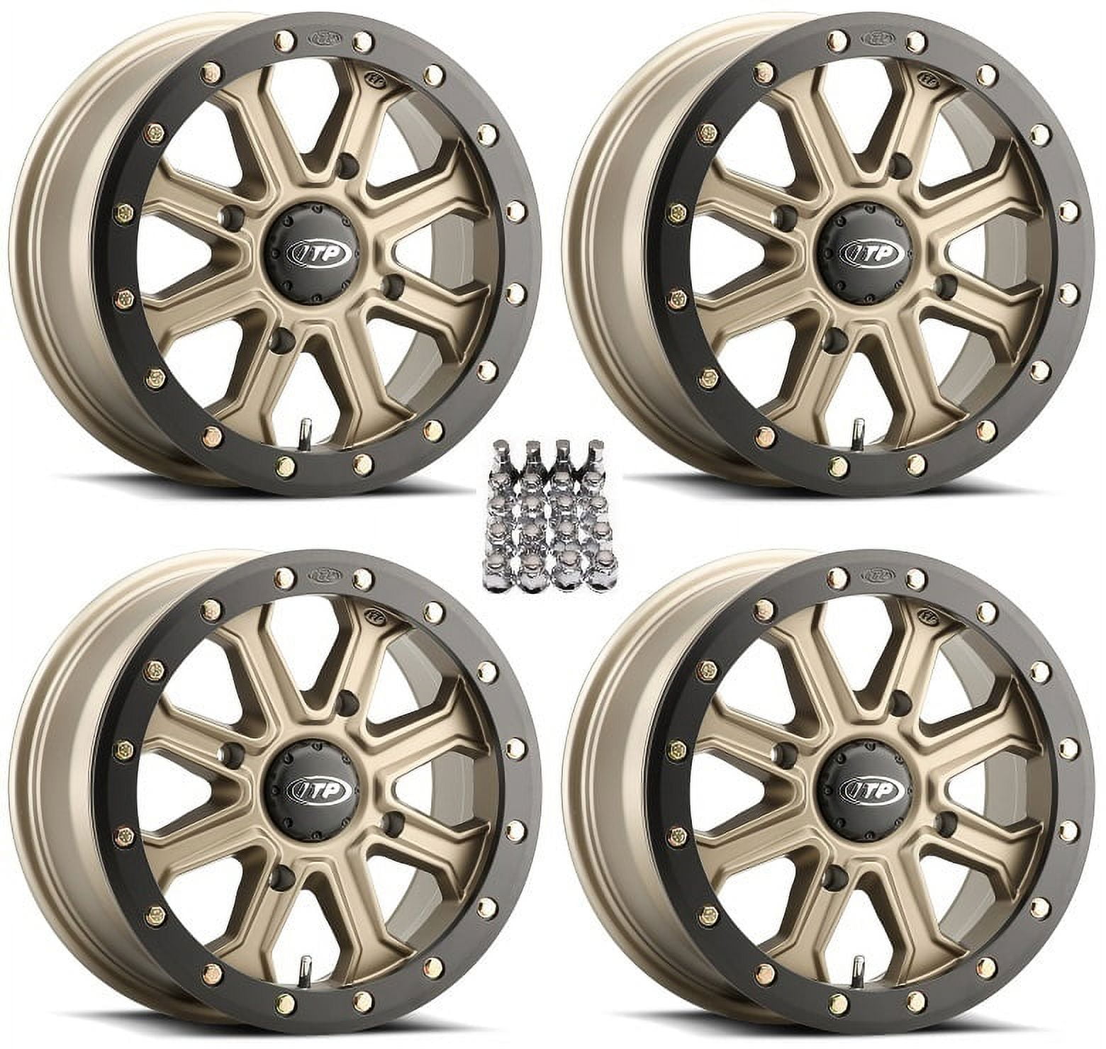 ITP Inertia Beadlock 15" ATV Wheels/Rims Bronze Sportsman RZR Ranger ...
