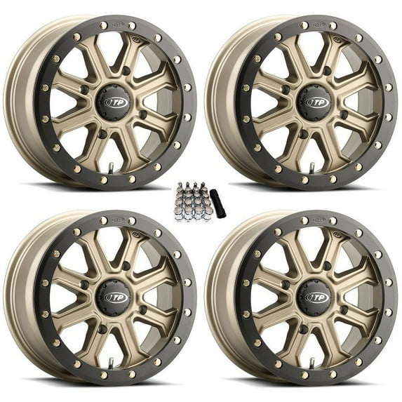 ITP Inertia Beadlock 15" UTV Wheels/Rims Bronze Kawasaki Mule Pro FXT ...