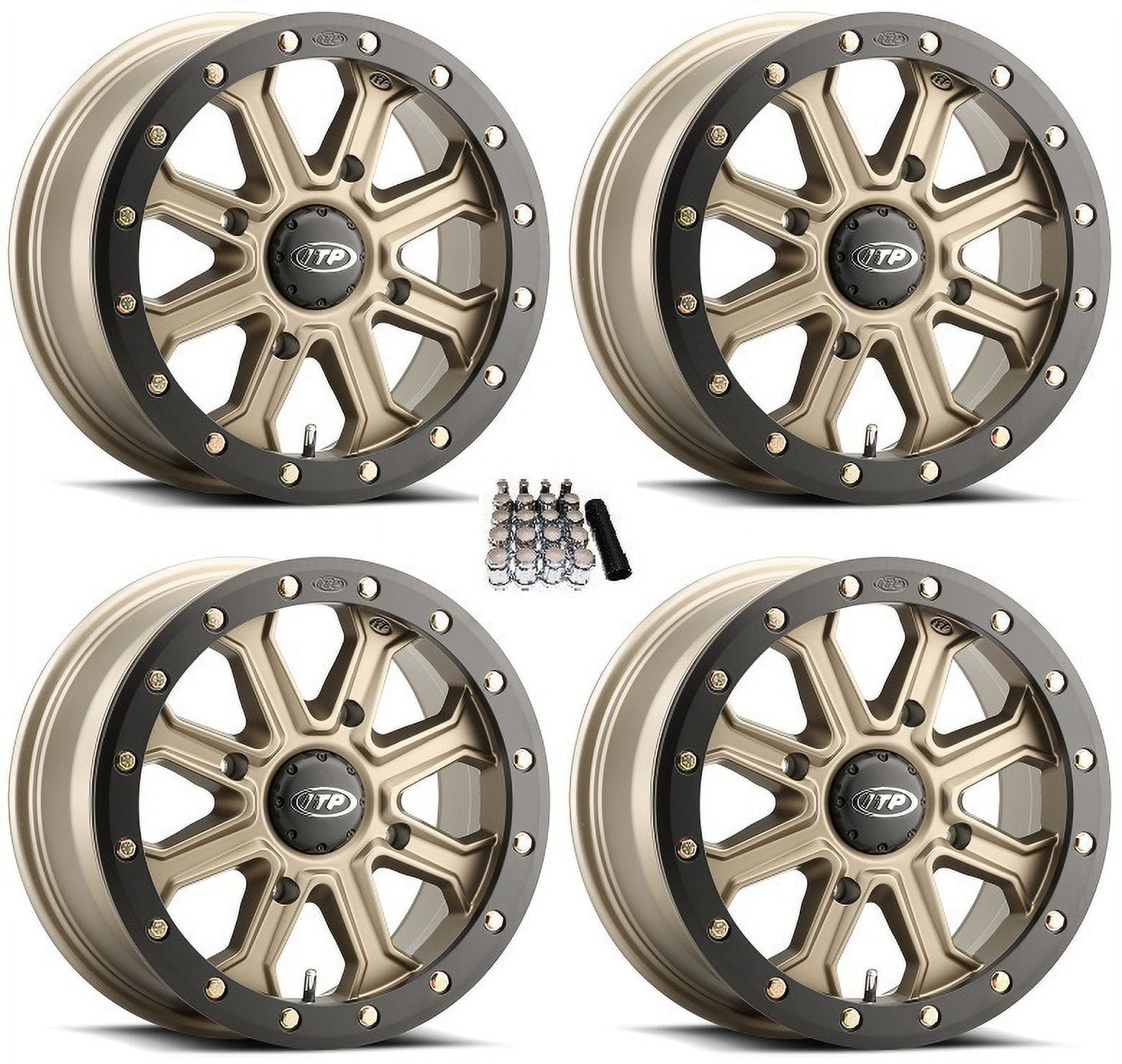 ITP Inertia Beadlock 15" UTV Wheels/Rims Bronze Polaris RZR 1000 XP ...