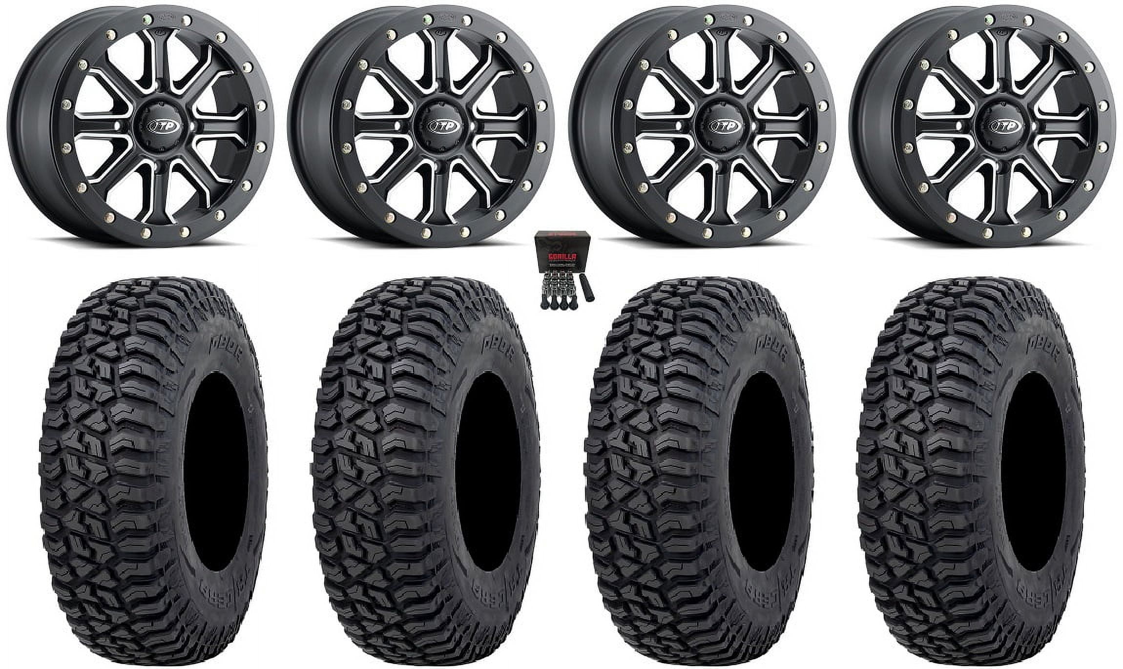 ITP Inertia Beadlock 15" Wheels Black +40mm 32" Tricera Tires Polaris RZR XP 1000 / PRO XP ...