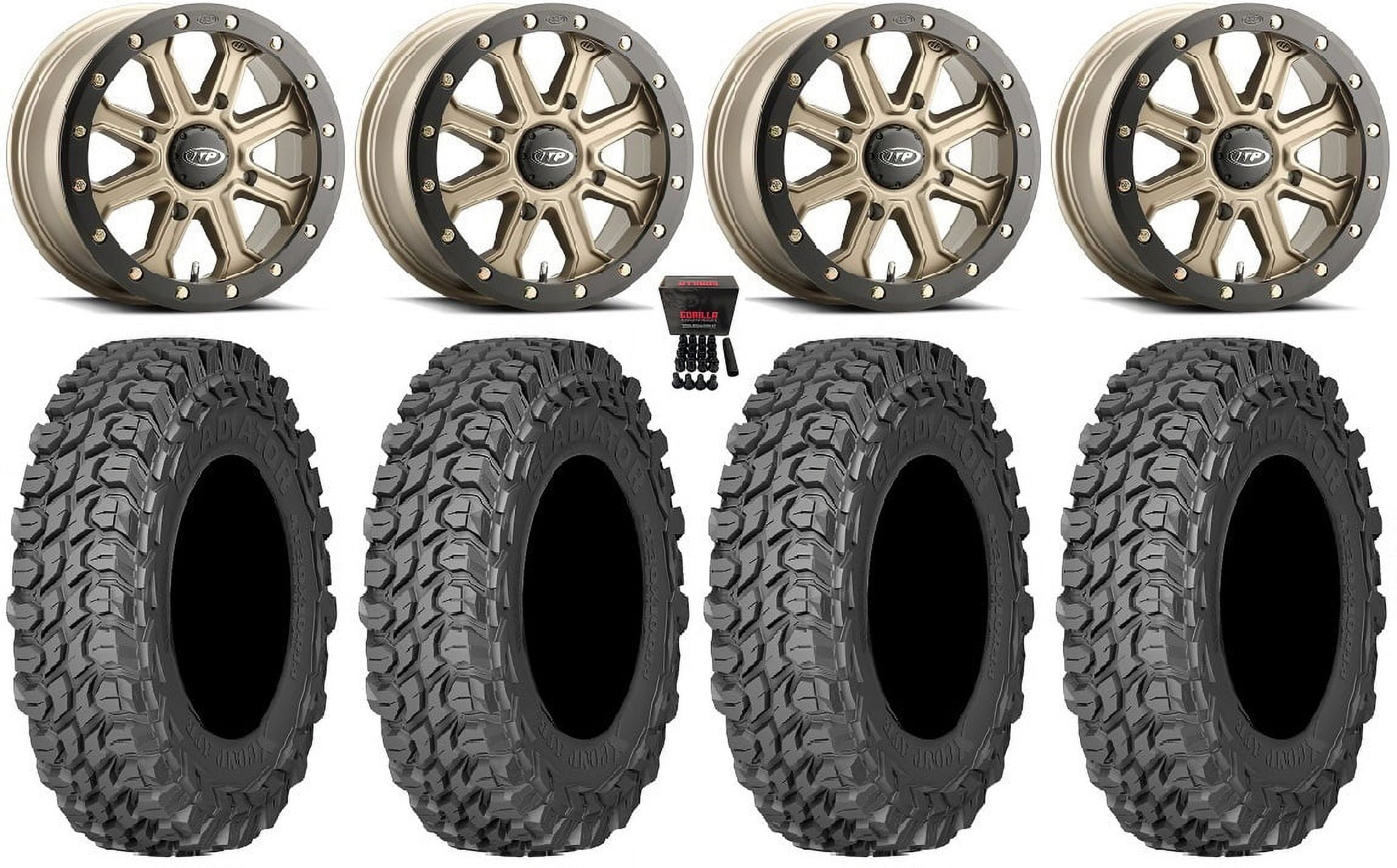 ITP Inertia Beadlock 15" Wheels Bronze +40mm 32" X Comp ATR Tires Can ...