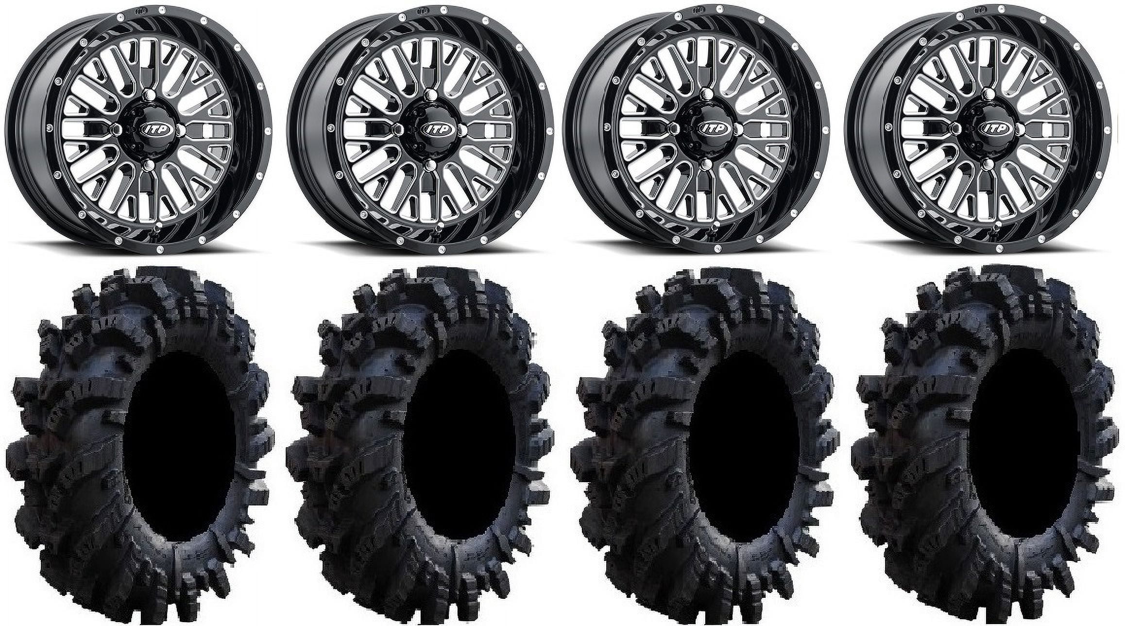 ITP Momentum 18" Wheels Milled 36" Intimidator Tires Can-Am Maverick X3 ...