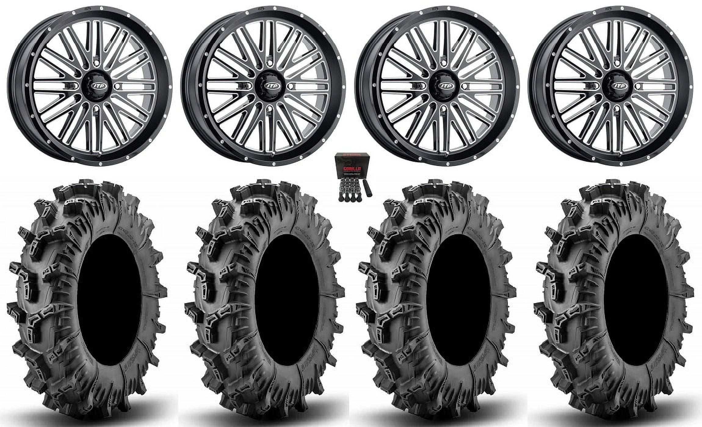 ITP Momentum 22" Wheels Milled 35" Terminator Max Tires Can-Am Maverick ...