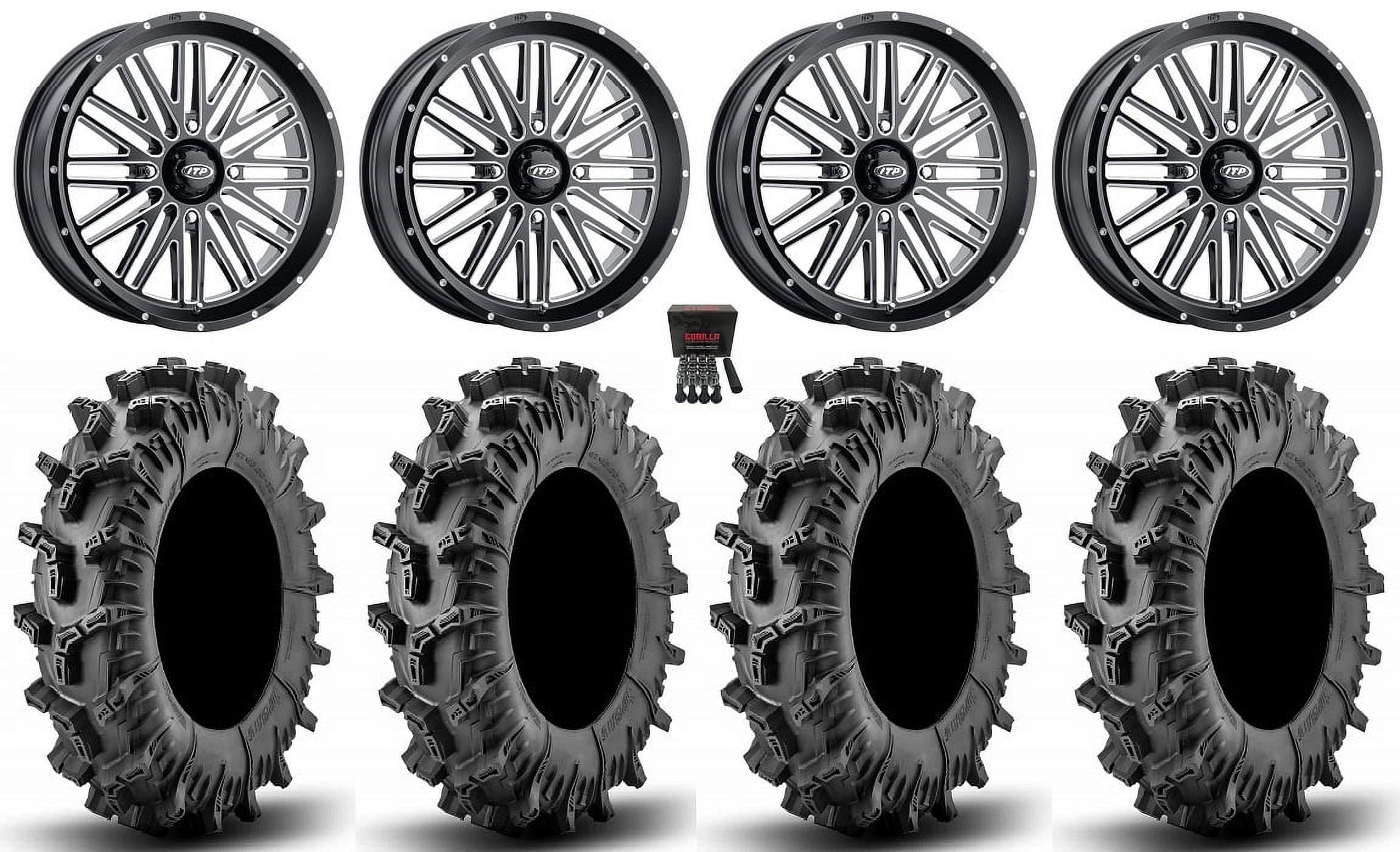 ITP Momentum 24" Wheels Milled 38" Terminator Max Tires Can-Am ...