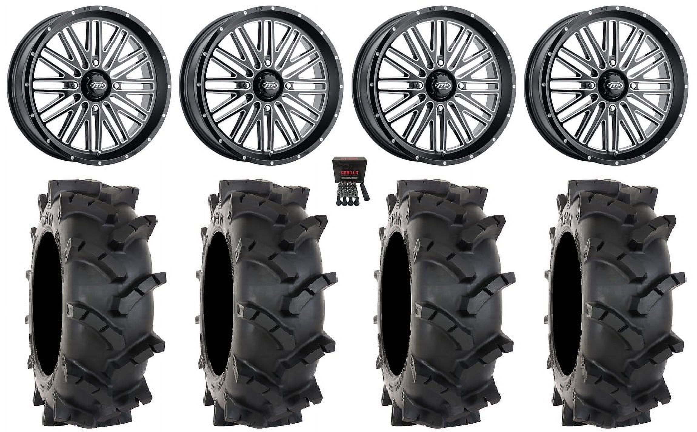 ITP Momentum 24" Wheels Milled 40" MT410 Tires Polaris RZR XP 1000 ...