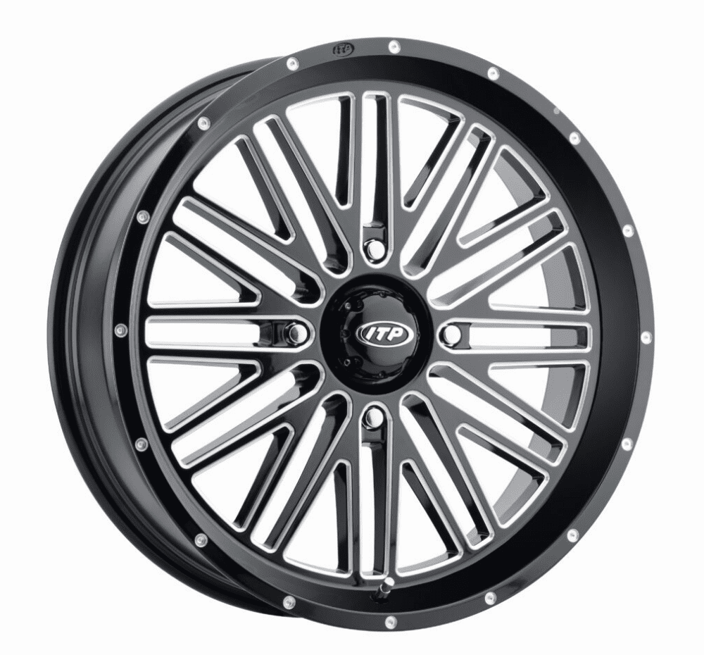 ITP Momentum 24x6.5 ATV/UTV Wheel-Gloss Black/Milled (4/156) +10mm ...