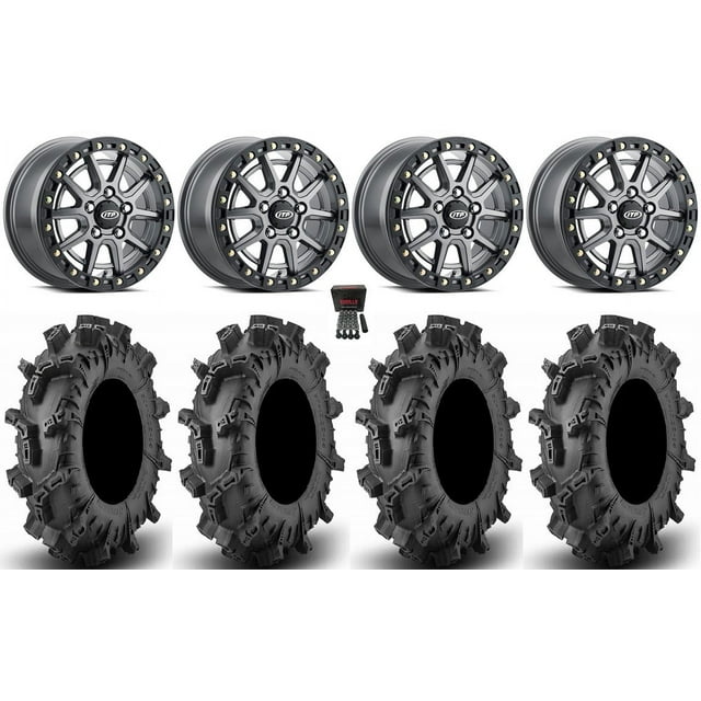 ITP SD10 Beadlock 15" Wheels Grey 32" Terminator Max Tires Polaris RZR ...