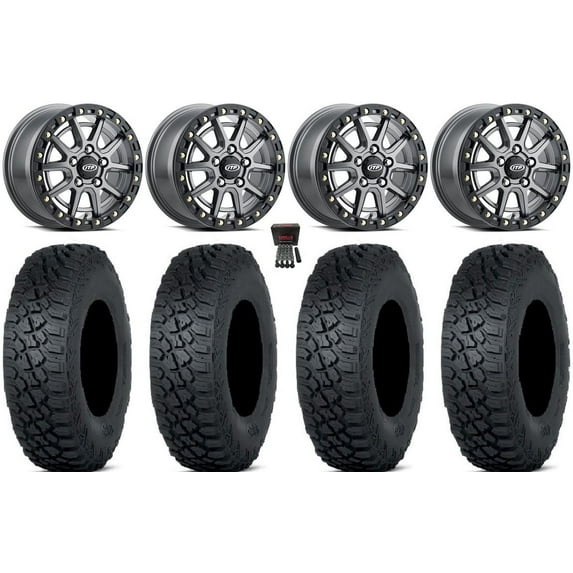 ITP SD10 Beadlock 15" Wheels Grey 33" Tenacity XNR Tires Polaris RZR ...