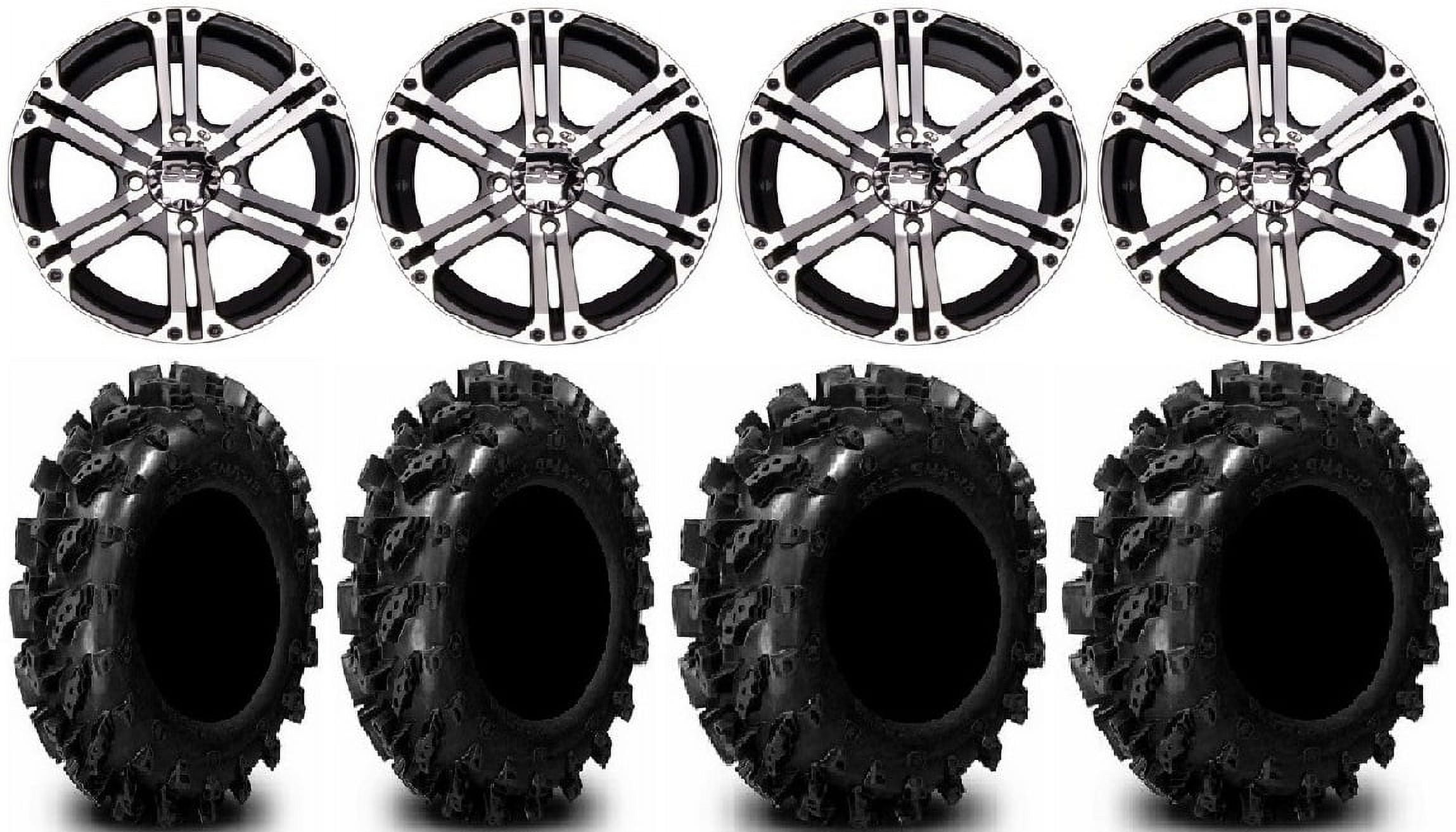 ITP SS212 12" Wheels Machined 25" Swamp Lite Tires Sportsman RZR Ranger ...
