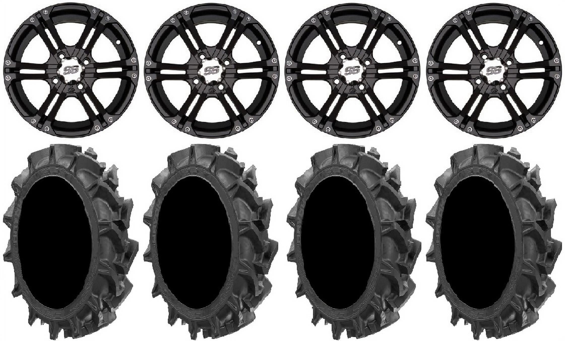 ITP SS212 14" Wheels Black 28" MotoHavok Tires Yamaha Viking Wolverine ...