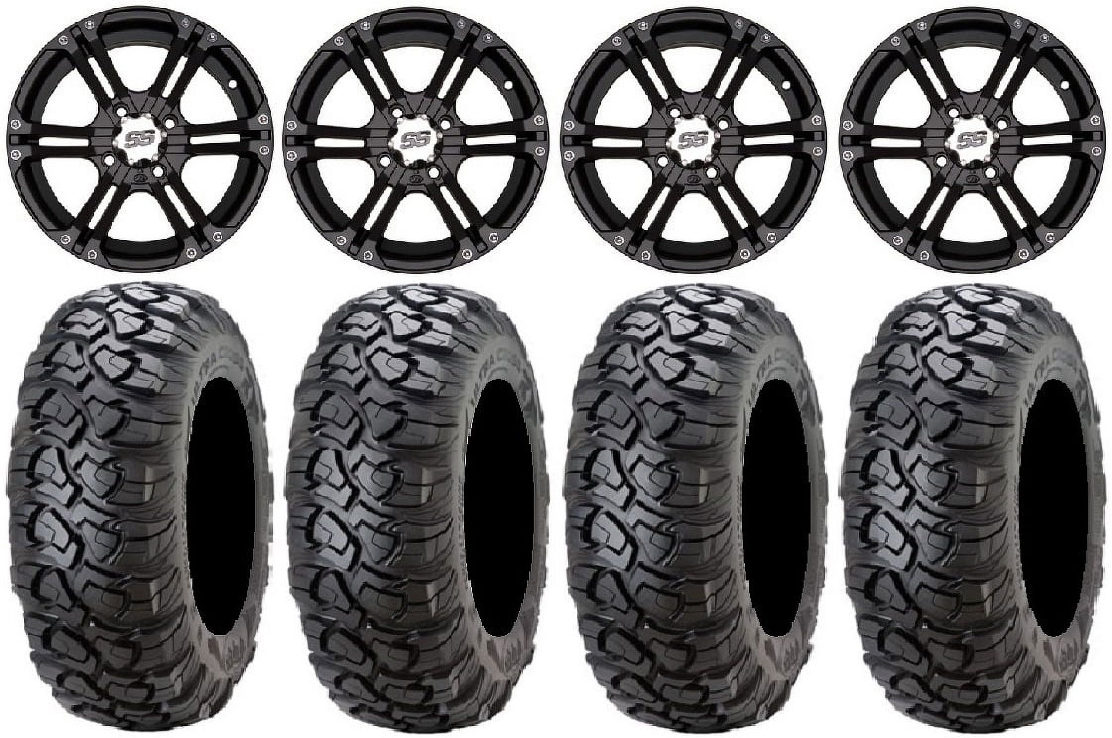 ITP SS212 14" Wheels Black 29" Ultracross Tires Honda Rincon Yamaha ...