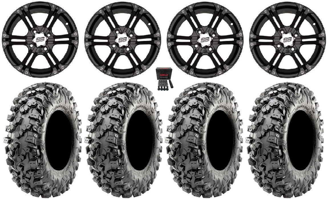 ITP SS212 14" Wheels Black 30" Carnivore R/T Tires Yamaha Viking ...