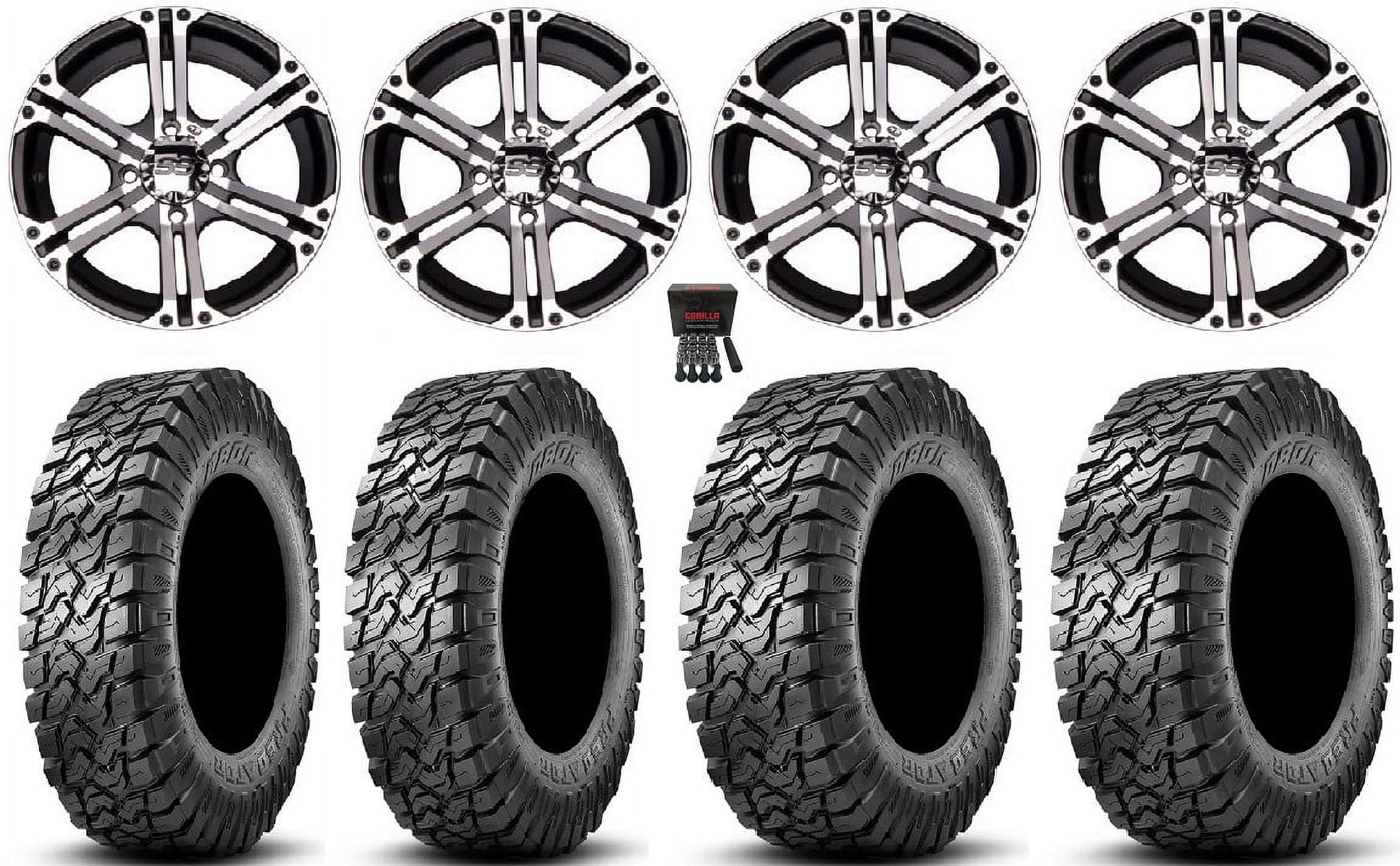 ITP SS212 14" Wheels Machined 27" Predator Tires Honda Pioneer ...