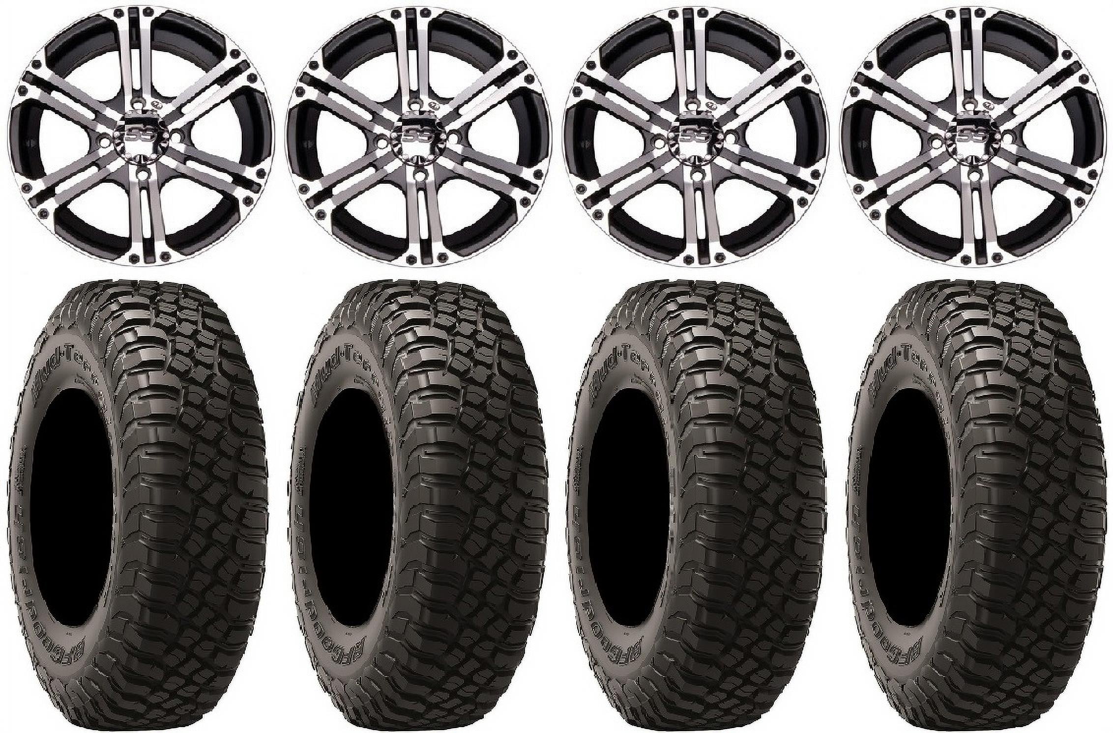 ITP SS212 14" Wheels Machined 28" BFG KM3 Tires Honda Foreman Rancher ...