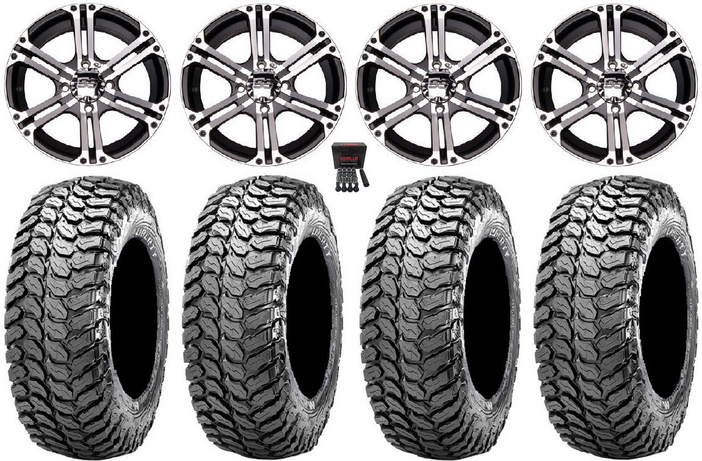 ITP SS212 14" Wheels Machined 28" Liberty Tires Yamaha Viking Wolverine ...