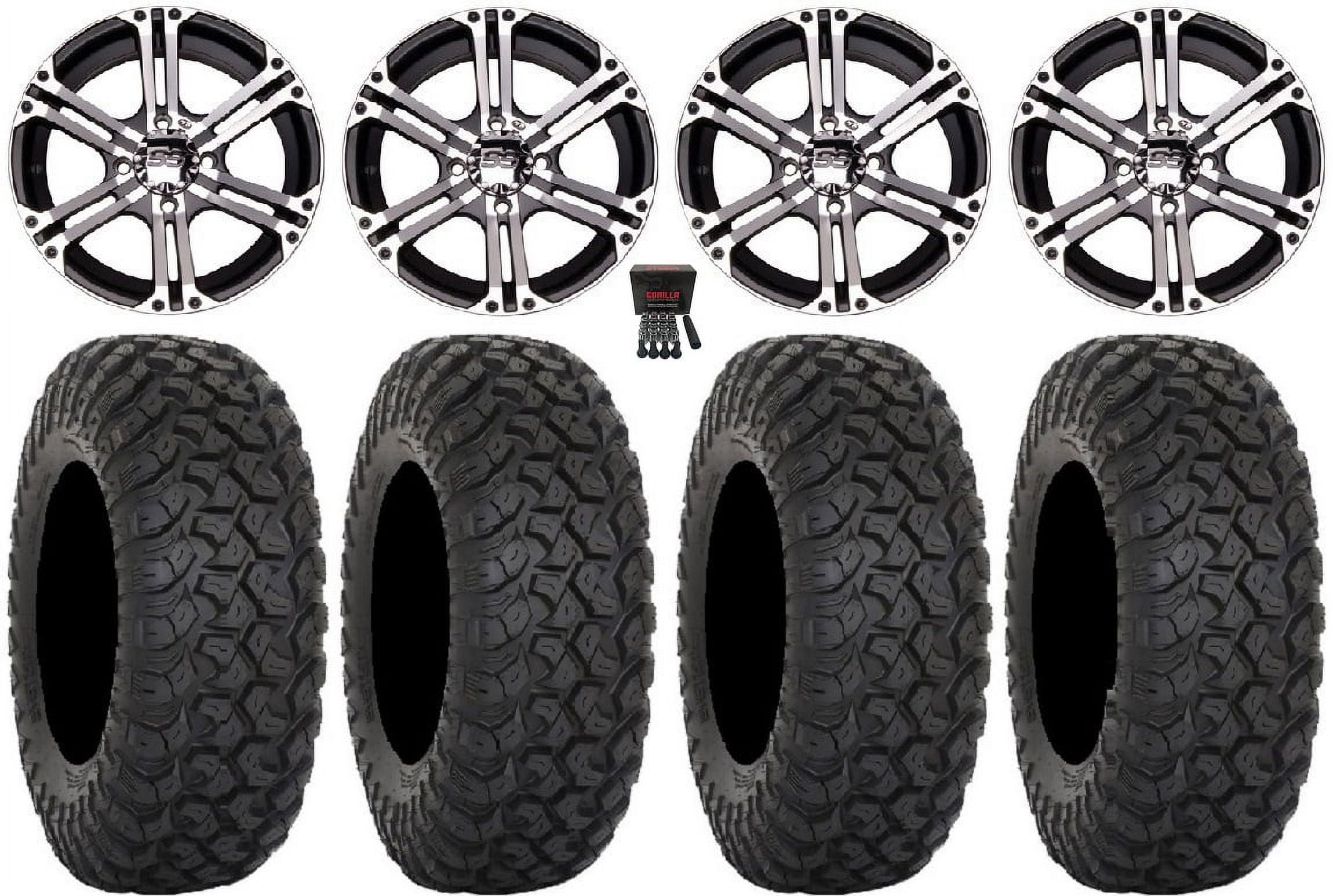 ITP SS212 14" Wheels Machined 28" RT320 Tires Yamaha Viking Wolverine ...