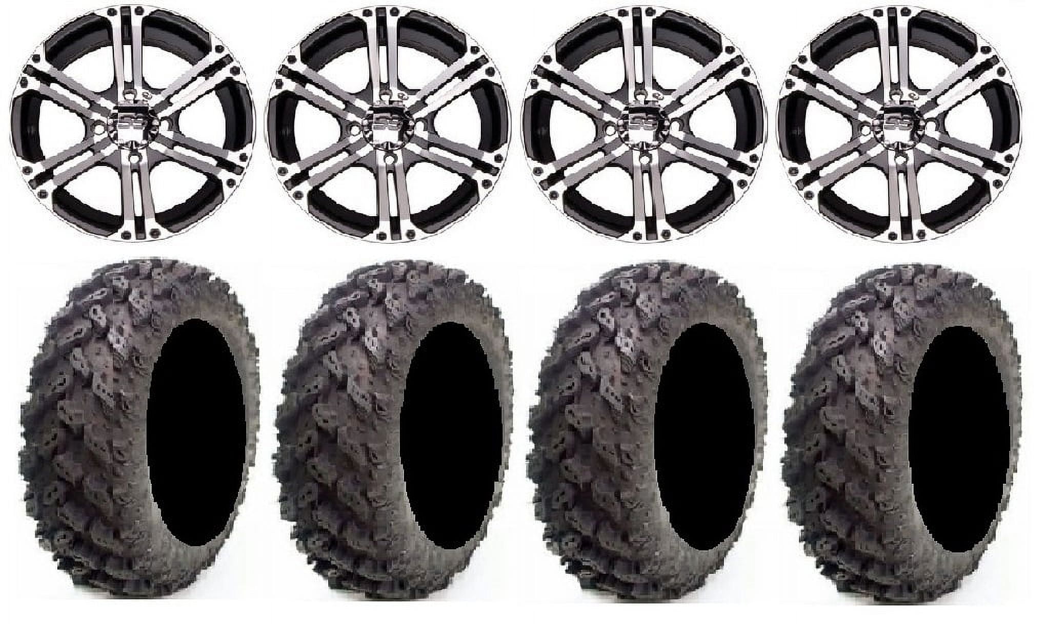ITP SS212 14" Wheels Machined 28" Reptile Tires Yamaha Viking Wolverine ...