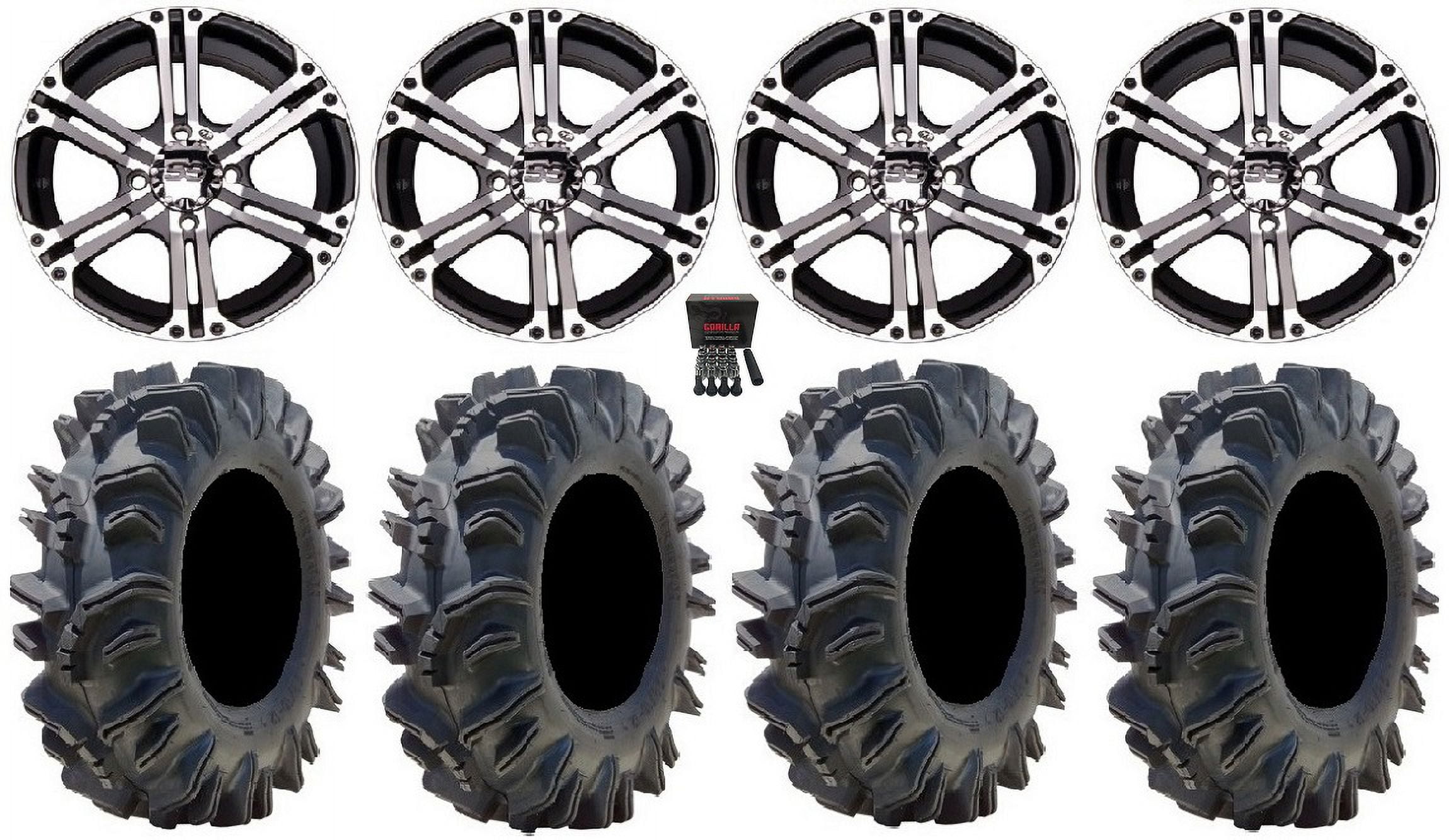 ITP SS212 14" Wheels Machined 28" Terminator Tires Yamaha Viking ...