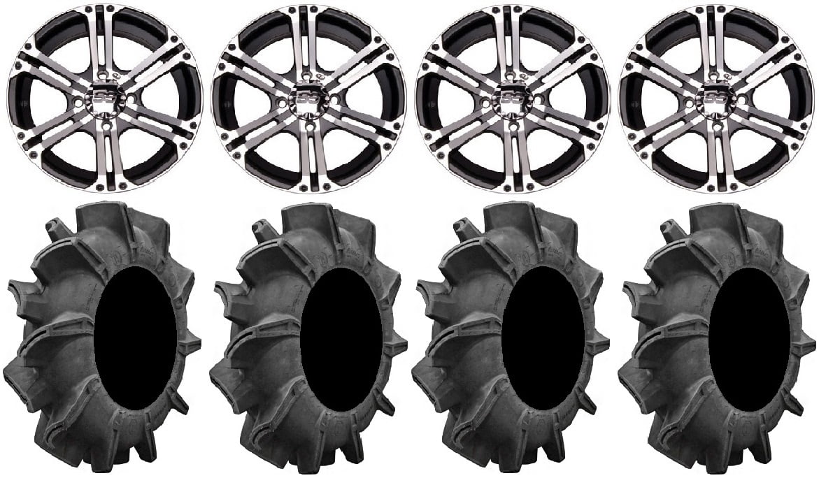 ITP SS212 14" Wheels Machined 29.5" Assassinator Tires Yamaha Viking ...