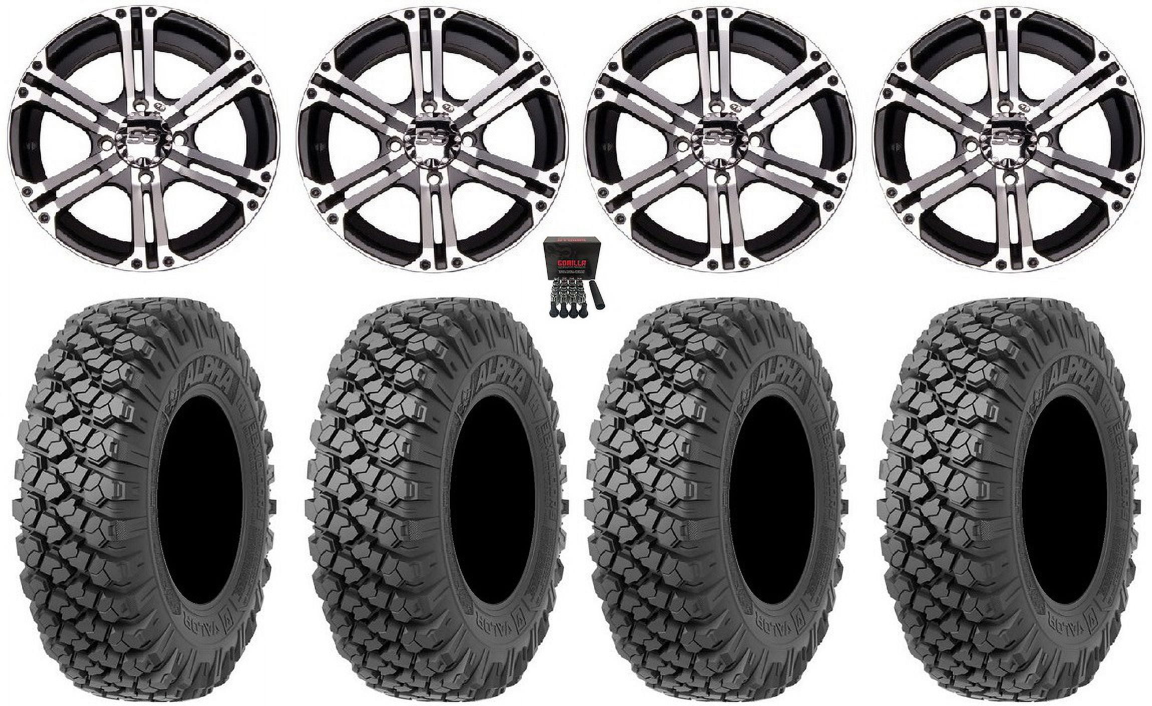 ITP SS212 14" Wheels Machined 30" Alpha Tires Yamaha Viking Wolverine ...
