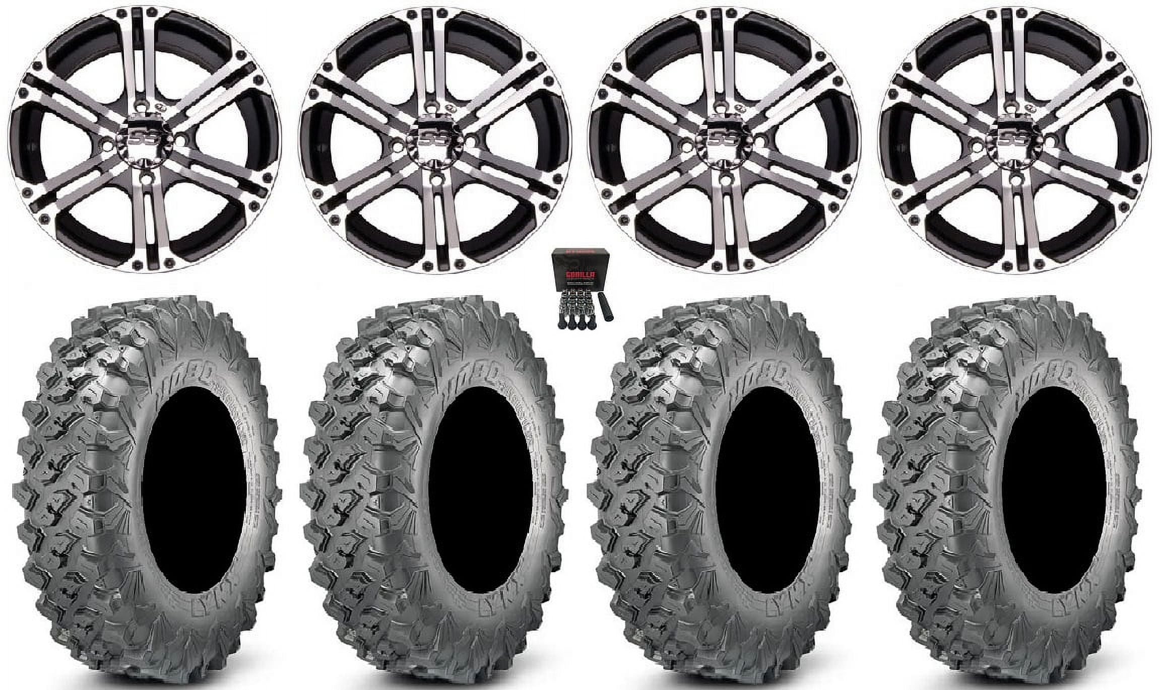 ITP SS212 14" Wheels Machined 30" Lynx SXS Tires Honda Foreman Rancher ...