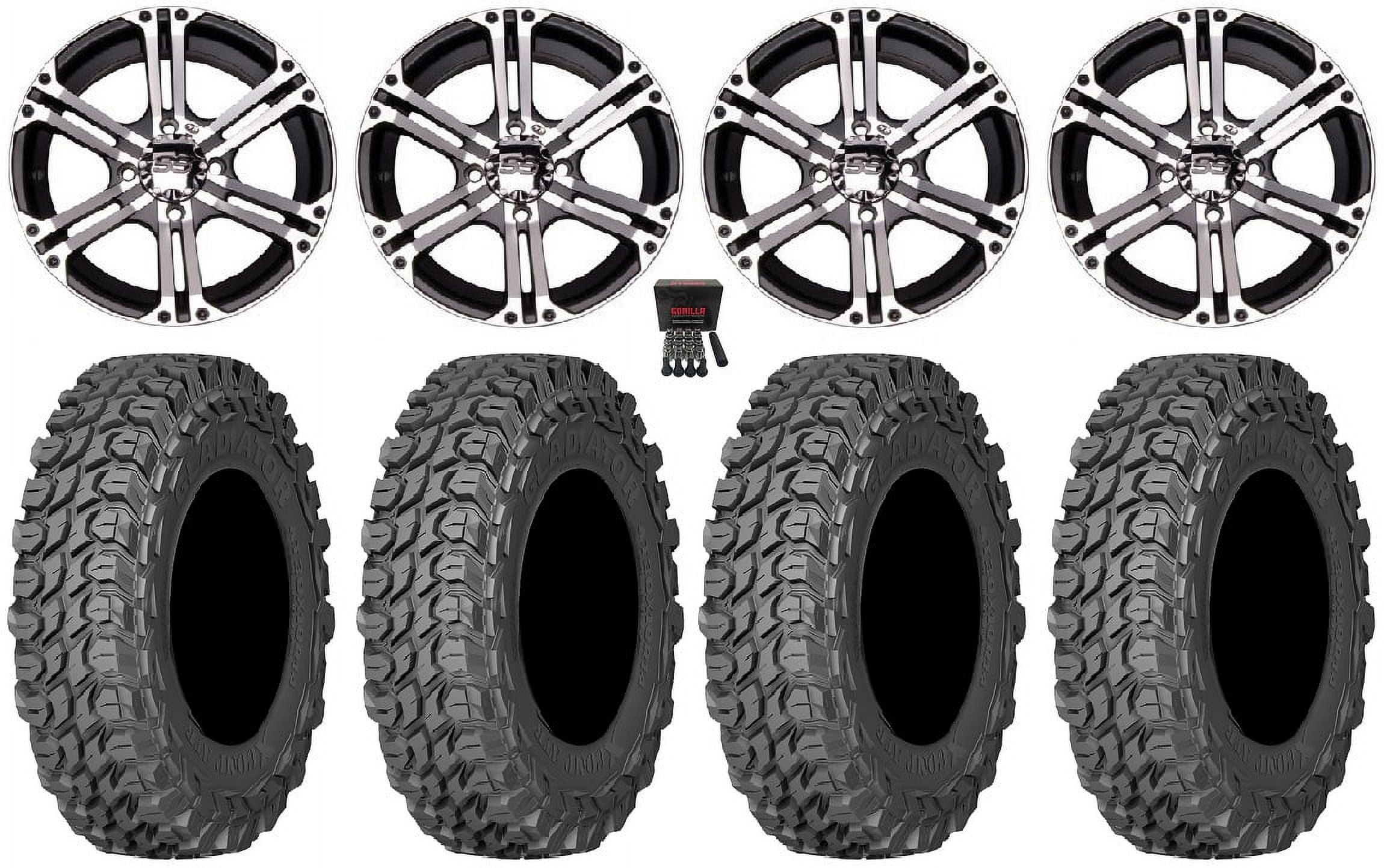 ITP SS212 14" Wheels Machined 32" X Comp ATR Tires Can-Am Commander ...