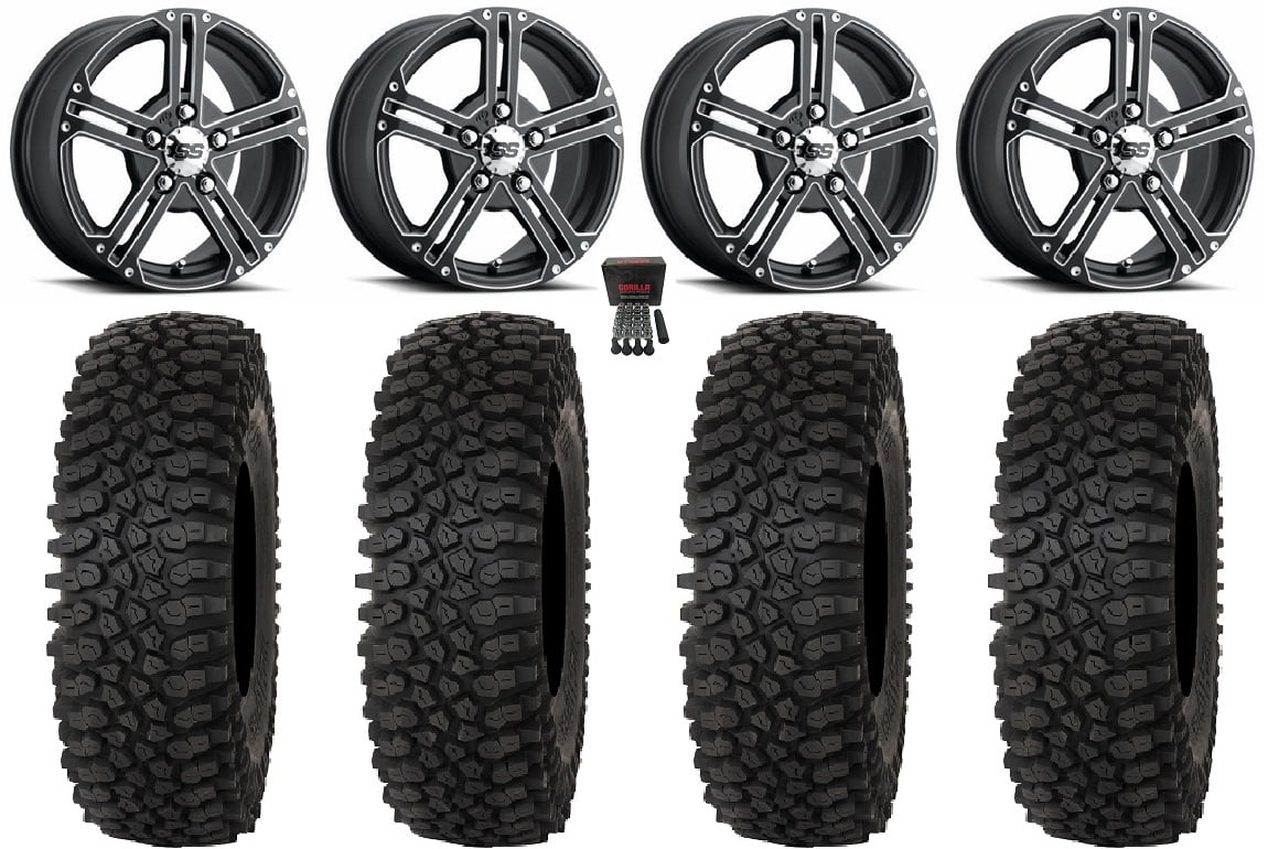 ITP SS212 15" Wheels Black 33" Roctane ST Tires Polaris RZR Turbo R ...