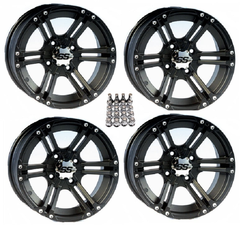 ITP SS212 ATV Wheels/Rims Black 12" Honda Foreman Rancher SRA - Walmart ...