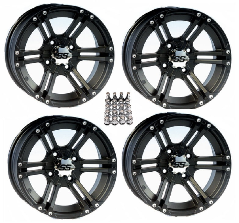 ITP SS212 ATV Wheels/Rims Black 12" Honda Rincon Yamaha Rhino Kawasaki ...
