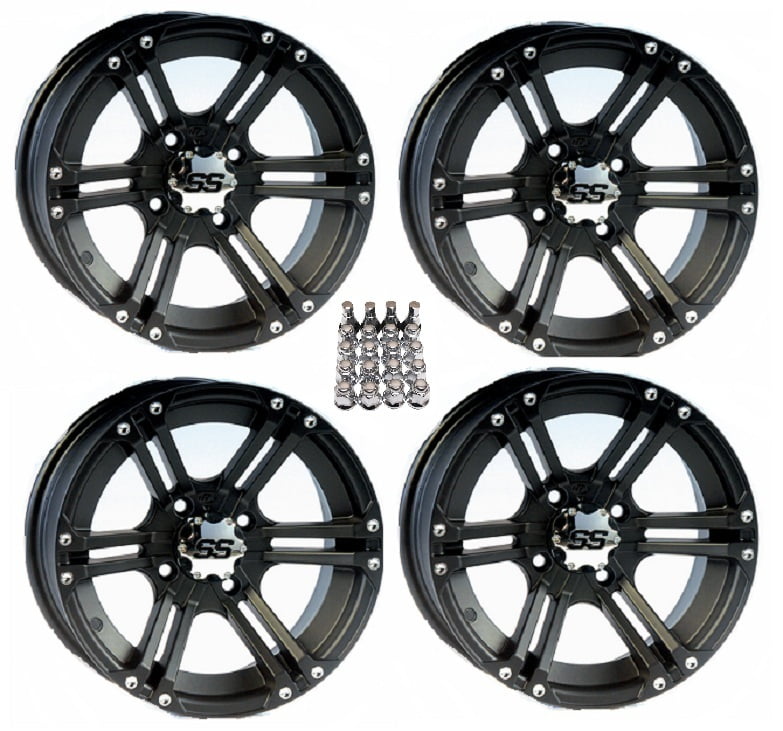 ITP SS212 ATV Wheels/Rims Black 14" Honda Foreman Rancher SRA - Walmart.com